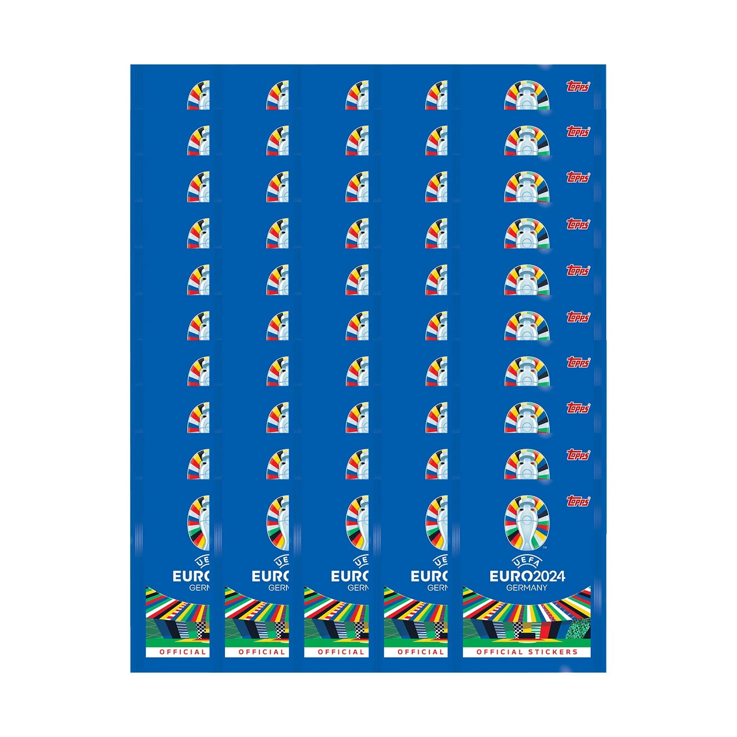 Topps 2024 UEFA Euro Action-Packed Sticker Collection - 50 Packs, 300 ...