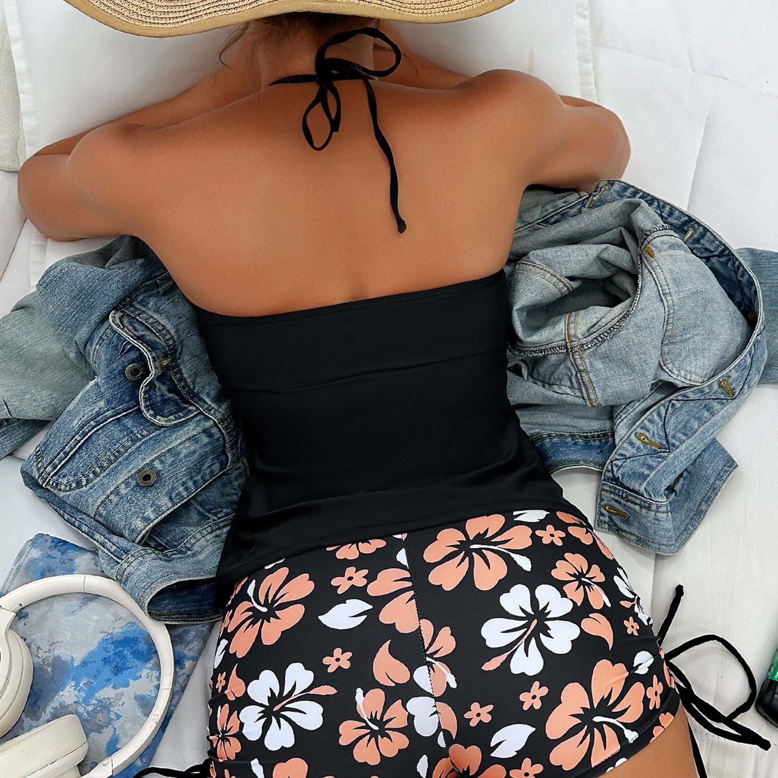 2024 Two Piece Womens Tankini Swimsuits Tankini Bathing Suit Tops With ...