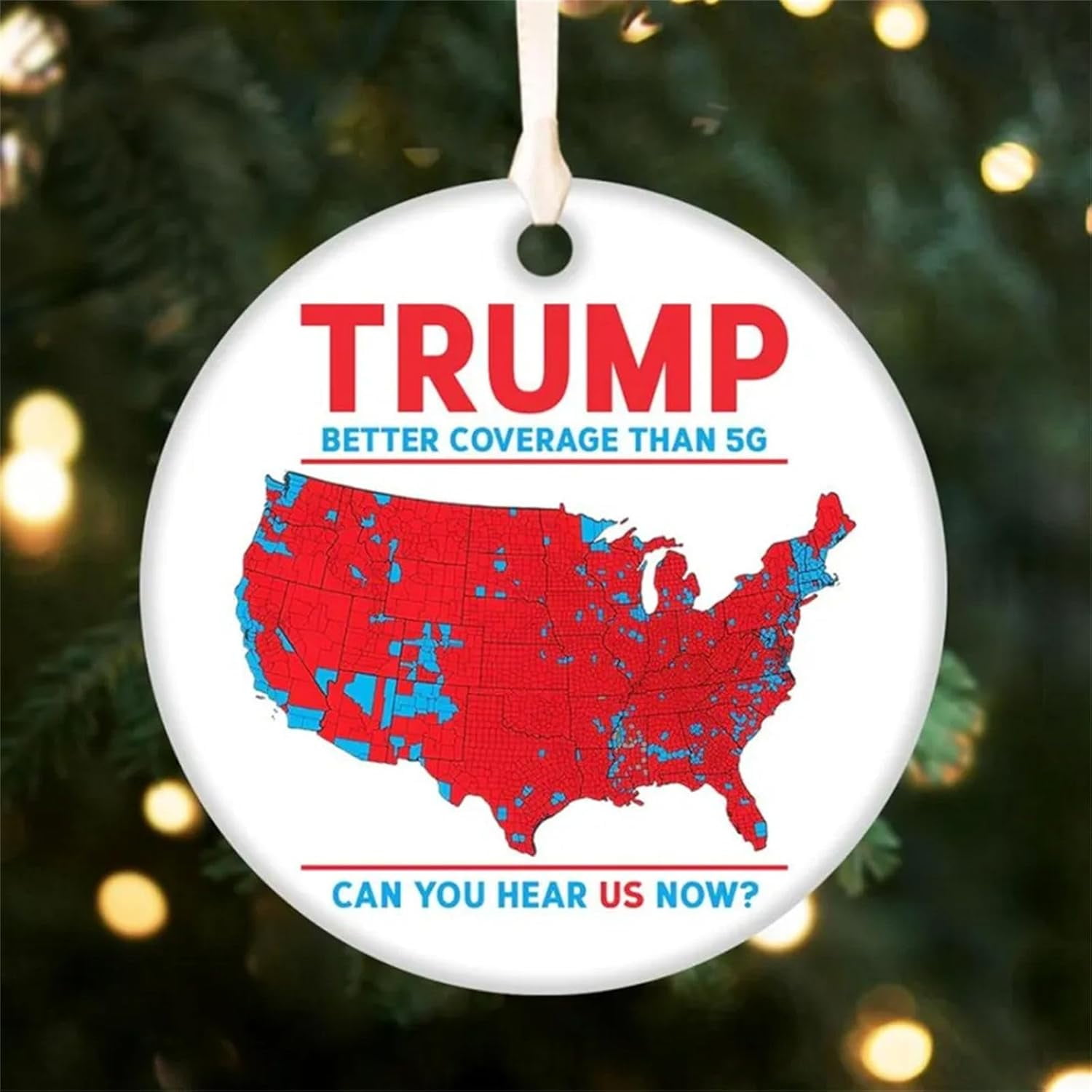 2024 US Map Ornament, Trump Christmas Ornaments 2024, US Election Map ...