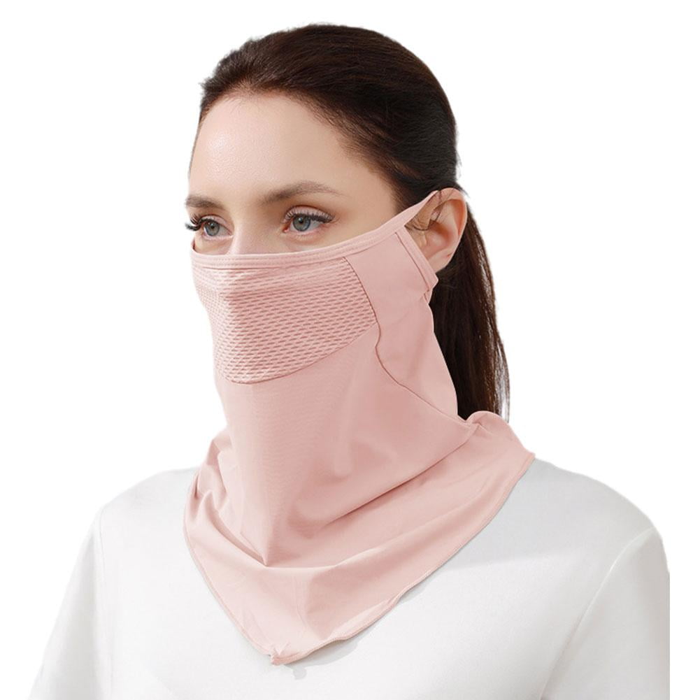 2024-UV Protection Ice Silk Mask Neckline Mask Face Scarf ﻿ Silk γ Bib ...