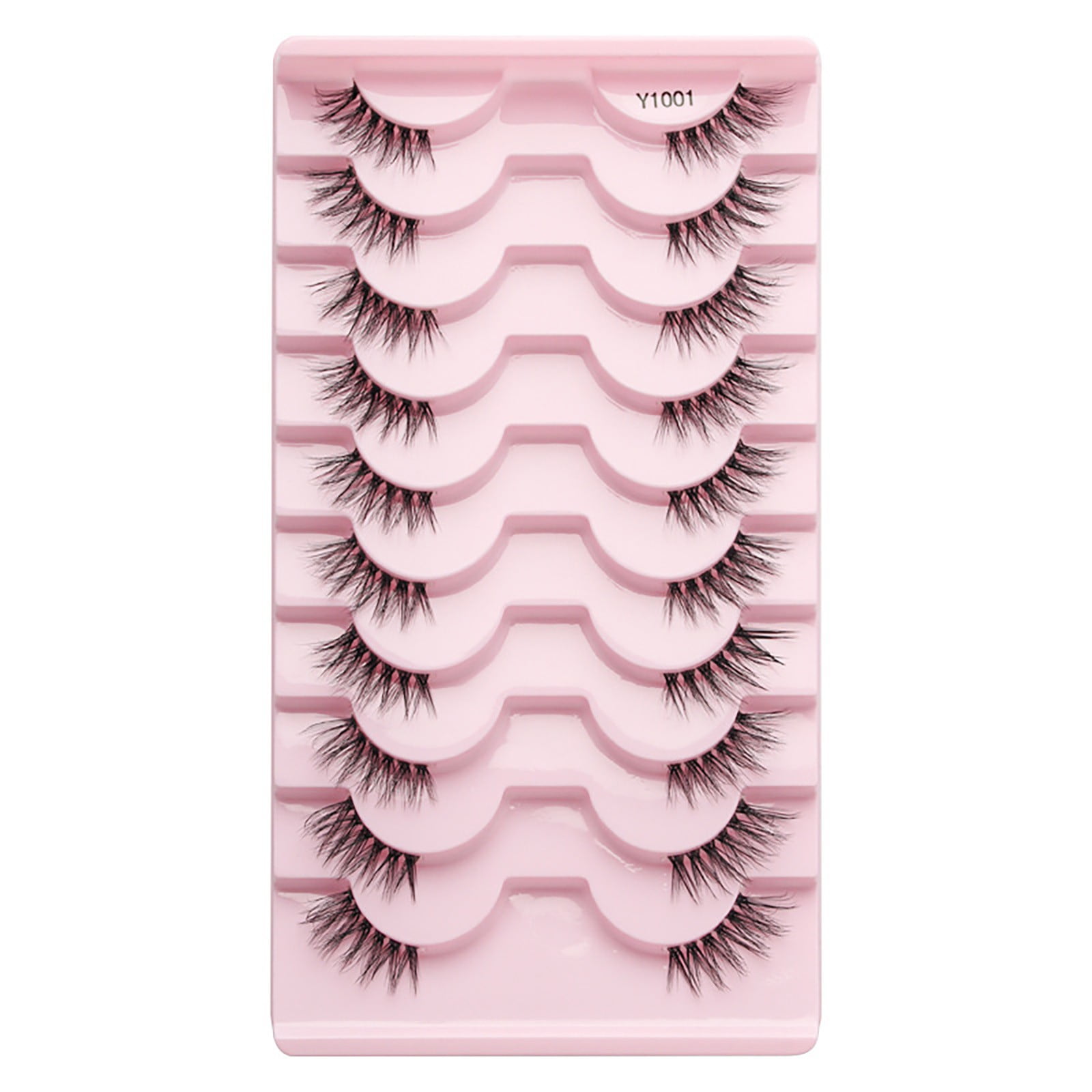 2024 UYCDD New Half Cut False Eyelash Transparent Stem 10 Pair ...
