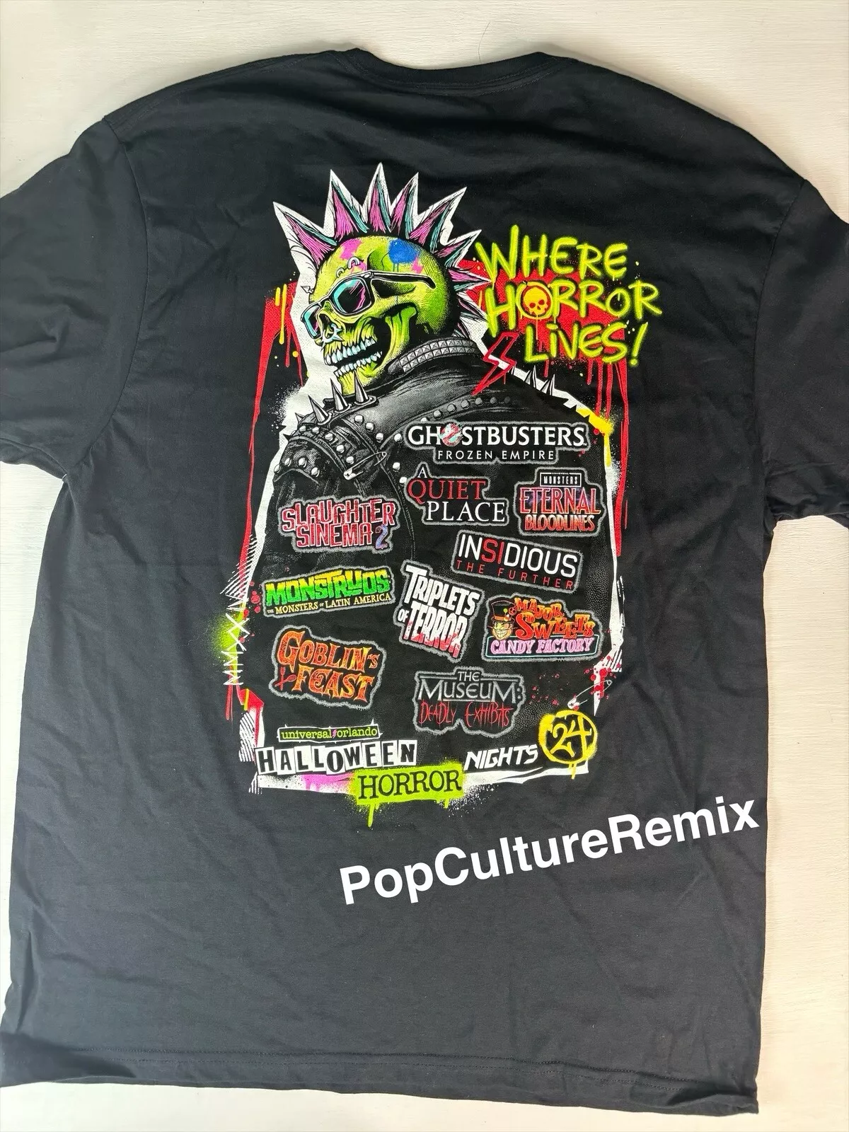 2024 Universal Halloween Horror Nights HHN House Shirt Size S-5XL Back ...
