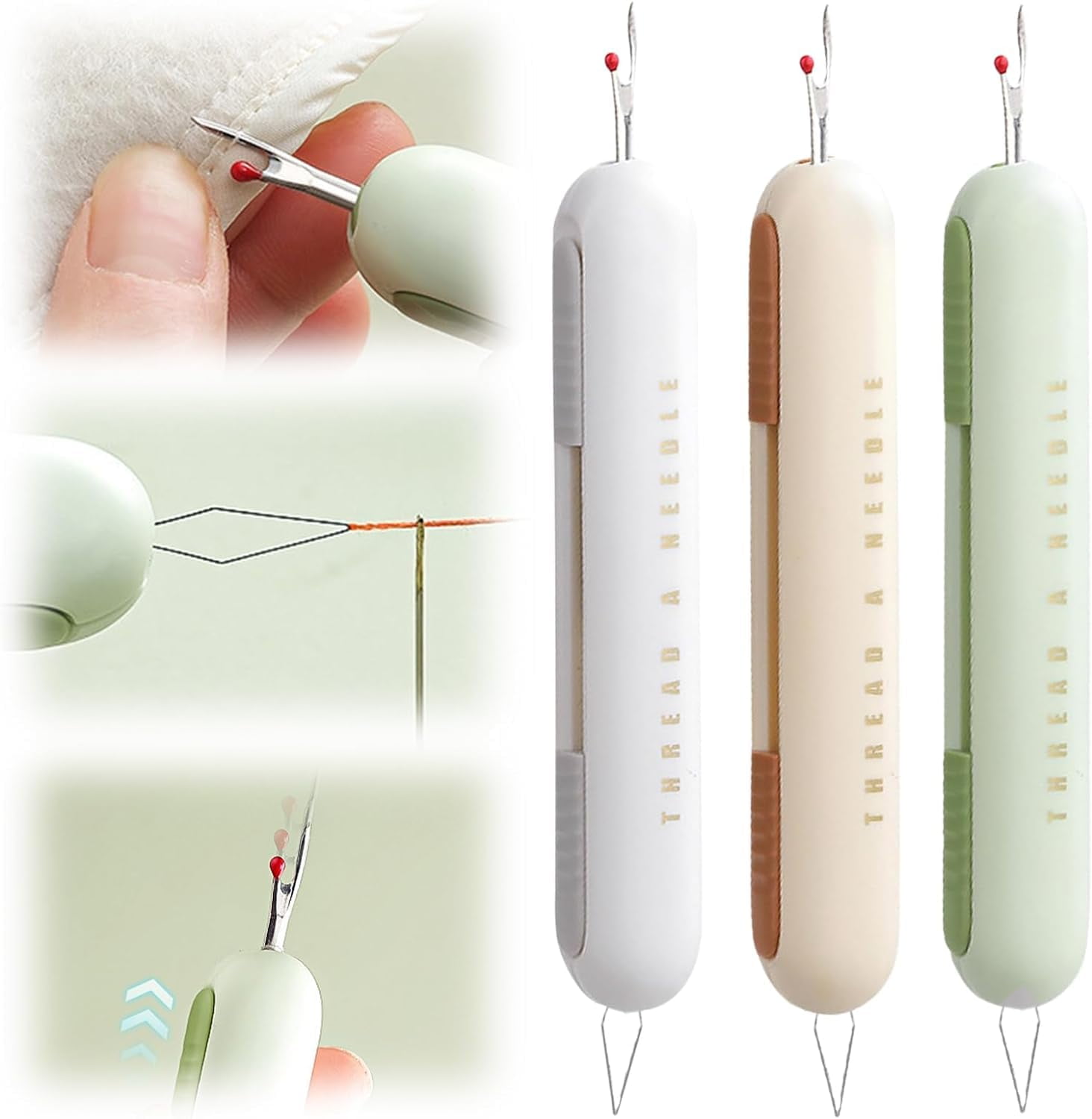 2024 Upgrade 2 in 1 Needle Threader Seam Ripper, Needle Threaders Seam ...
