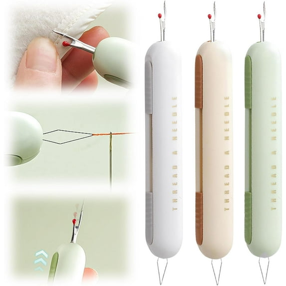 2024 Upgrade 2 in 1 Needle Threader Seam Ripper, Needle Threaders Seam ...