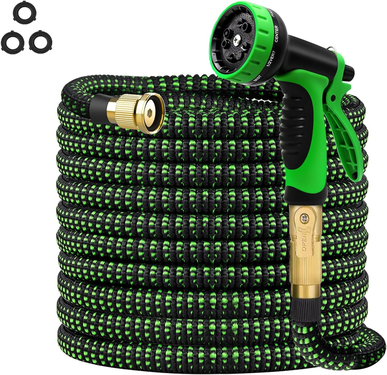 2024 Upgrade 50 FT Expandable Garden Hose Water Hose with 10-Function ...