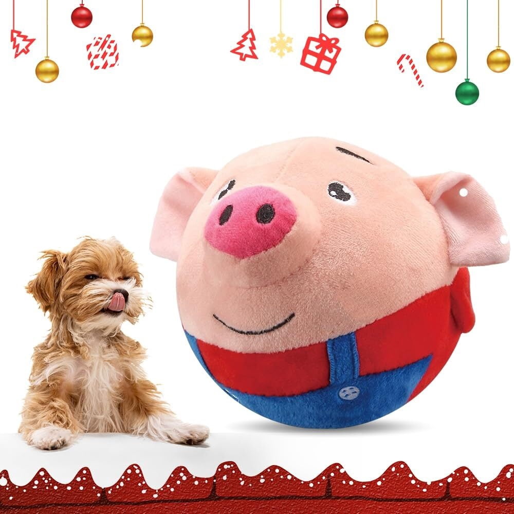 2024 Upgrade Active Moving Pet Plush Toy, Squeaky Moving Dog Ball Toy ...