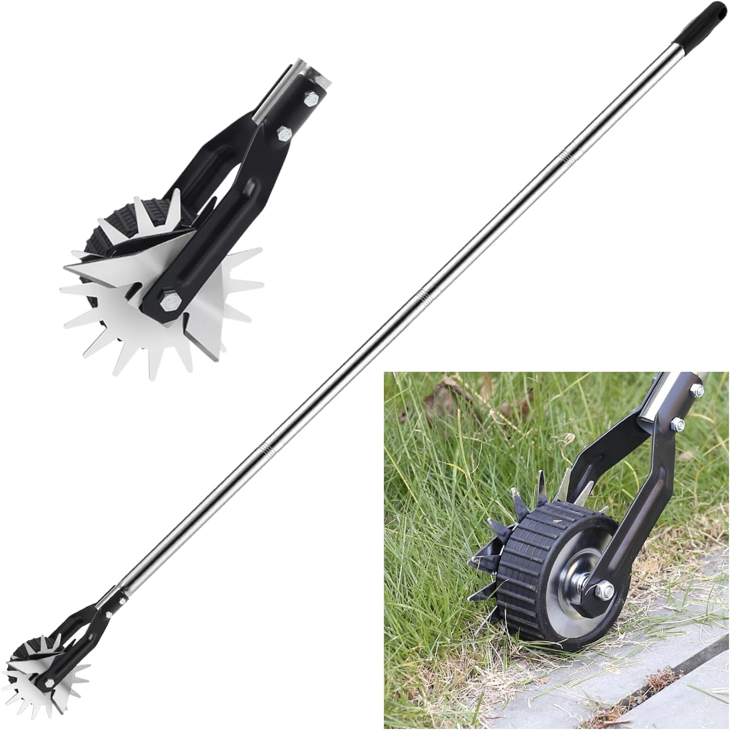 2024 Upgrade Hand Edger Lawn Tool, Manual Lawn Edger, Wheel Rotary ...