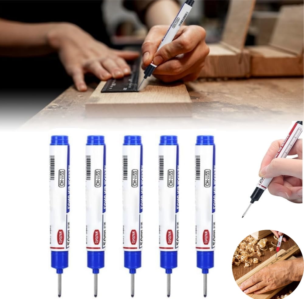 2024 Upgrade Long Head Deep Hole Marker,Permanent Markers Carpenter Ink ...