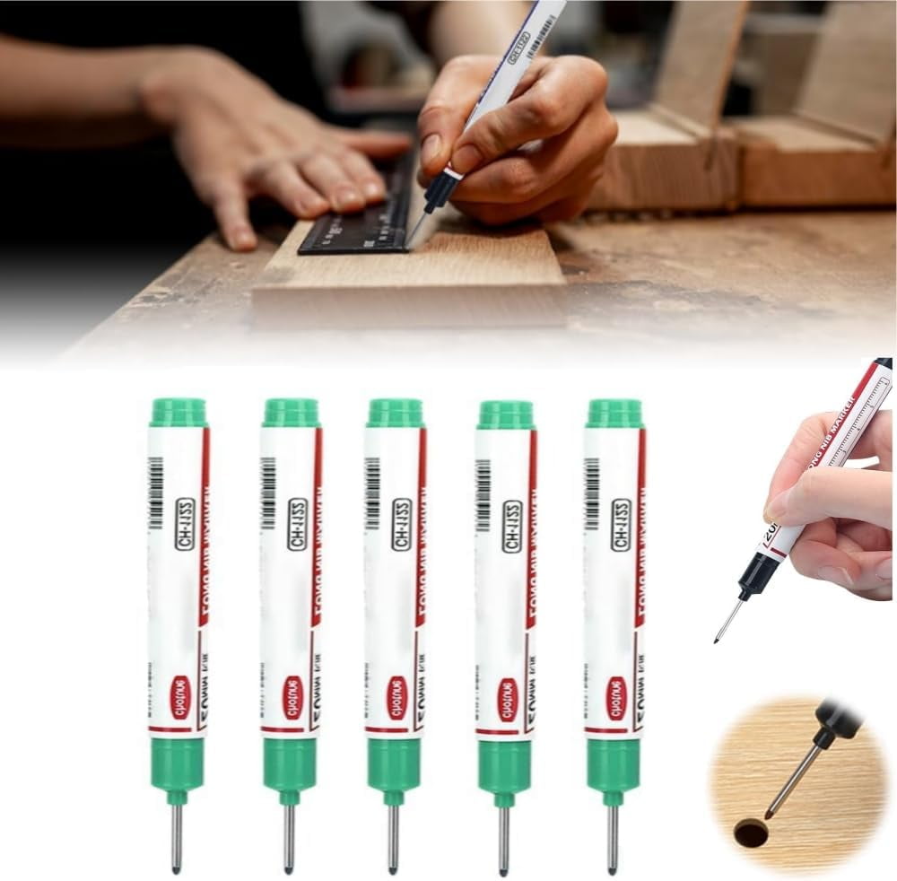 2024 Upgrade Long Head Deep Hole Marker,Permanent Markers Carpenter Ink ...