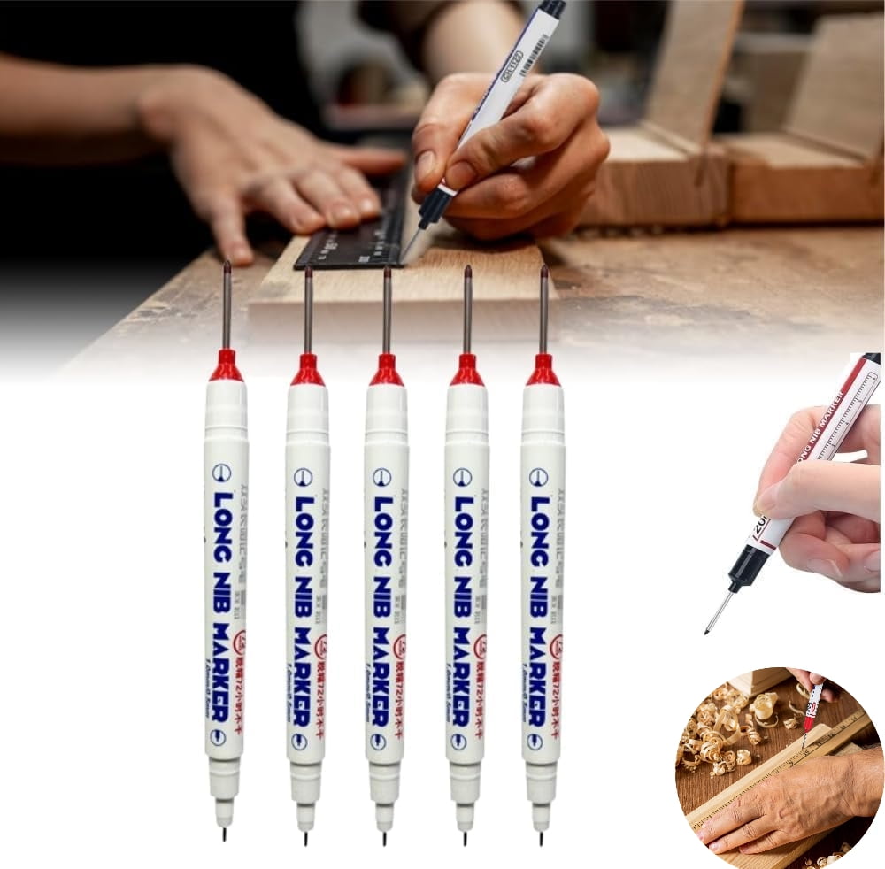 2024 Upgrade Long Head Deep Hole Marker,Permanent Markers Carpenter Ink ...
