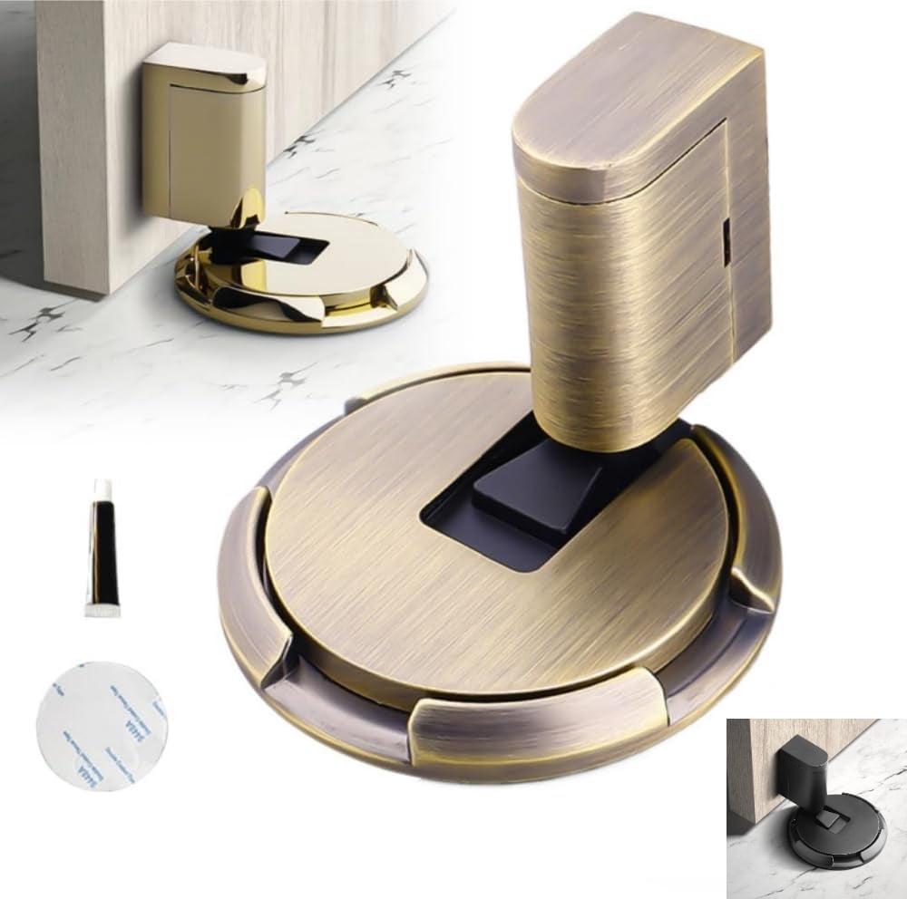 2024 Upgrade Magnetic Door Stopper,Punch-Free Mechanical Silent Floor ...