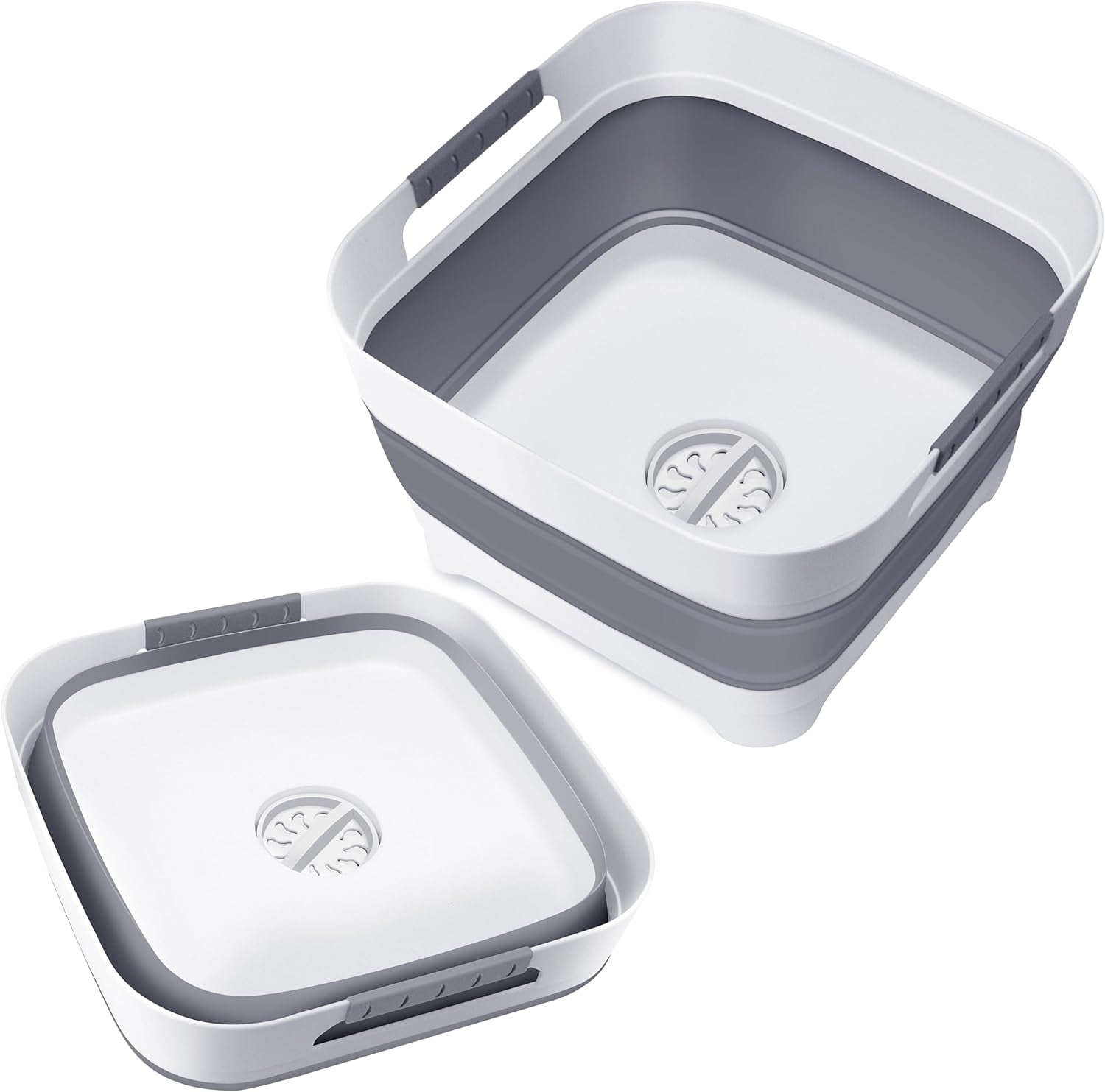 2024 Upgraded 2.4 Gal (9L) Collapsible Dish Basin with Drain Plug ...