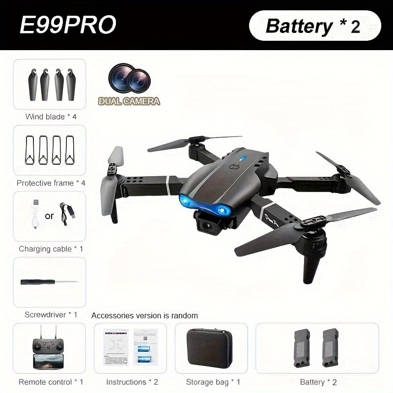 2024 Upgraded Drone with Triple Camera - Foldable, WiFi, Optical Flow ...