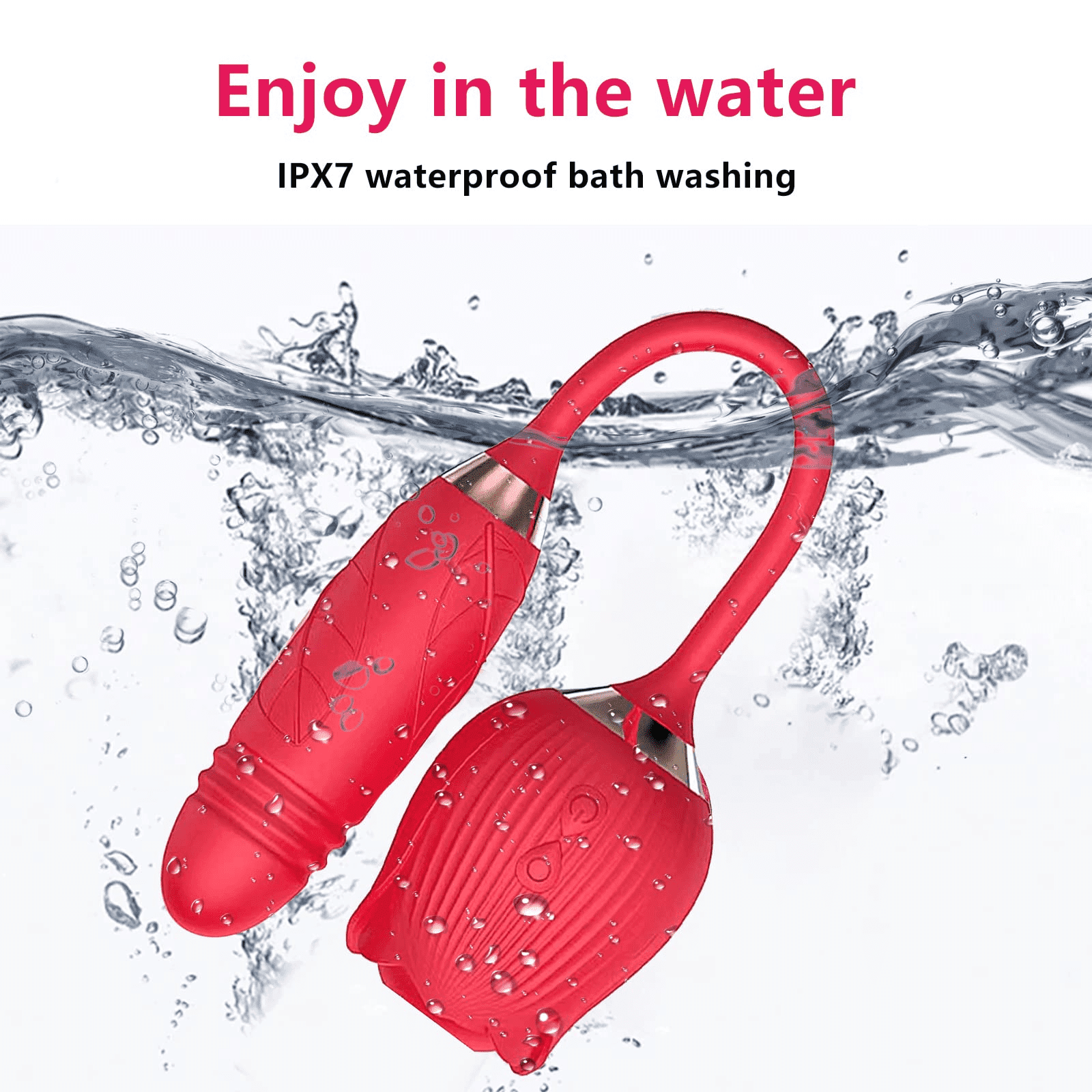 2024 Upgraded Female Rose Flower Rose Vibrator(Red) Rose for Women ...