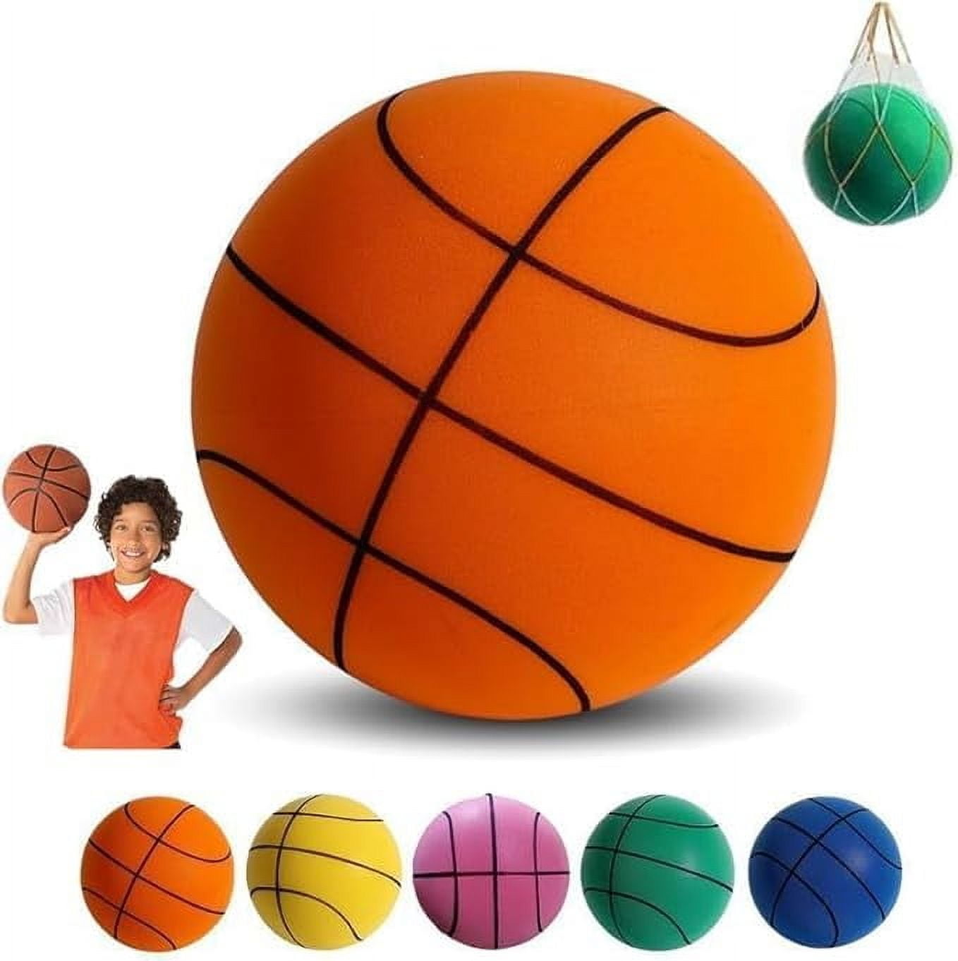 2024 Upgraded Silent Basketball,Dribbling Up Indoor Basketball,Grooved Foam Ball Low Noise Kids ...
