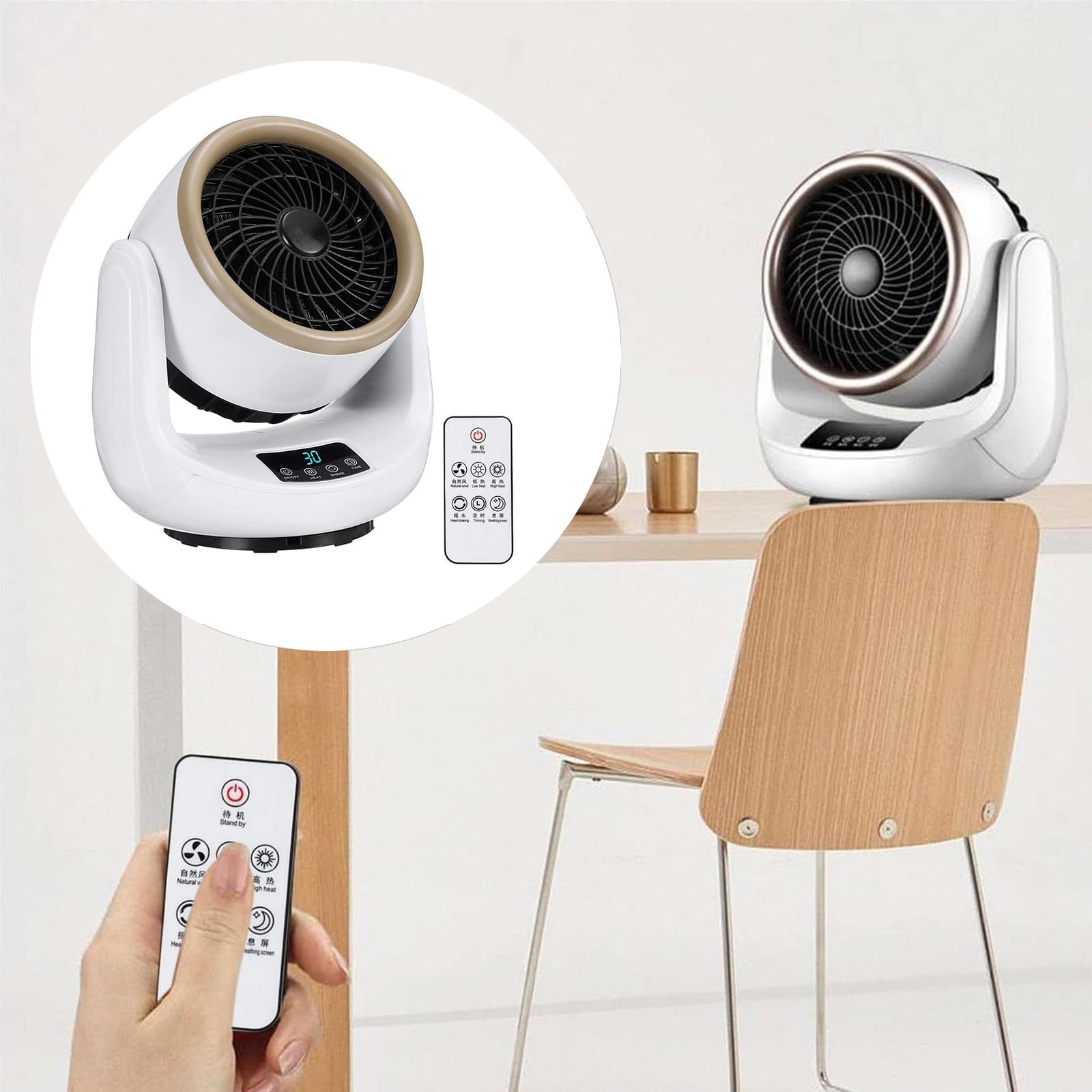 2024 Upgraded Space Heater, Portable Compact Energy Efficient Rotating ...
