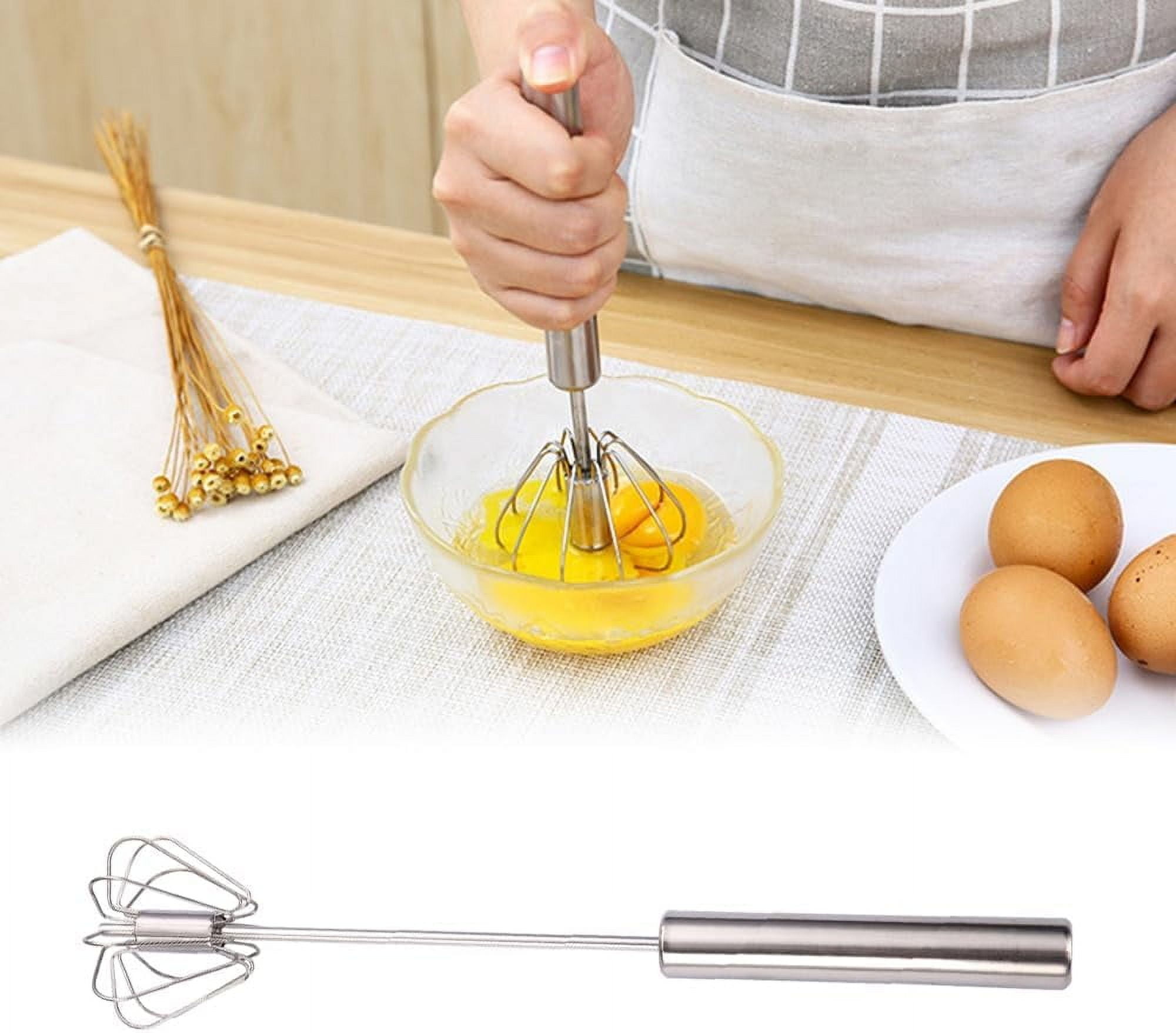 2024 Upgraded Stainless Steel Semi-Automatic Whisk, Stainless Steel ...