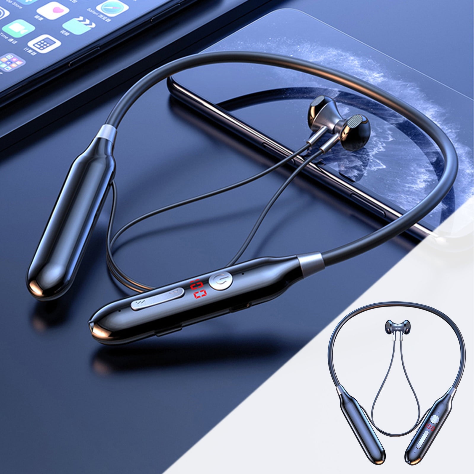 2024 Upgraded Version Neck-mounted Headset Built-in Microphone Wireless ...