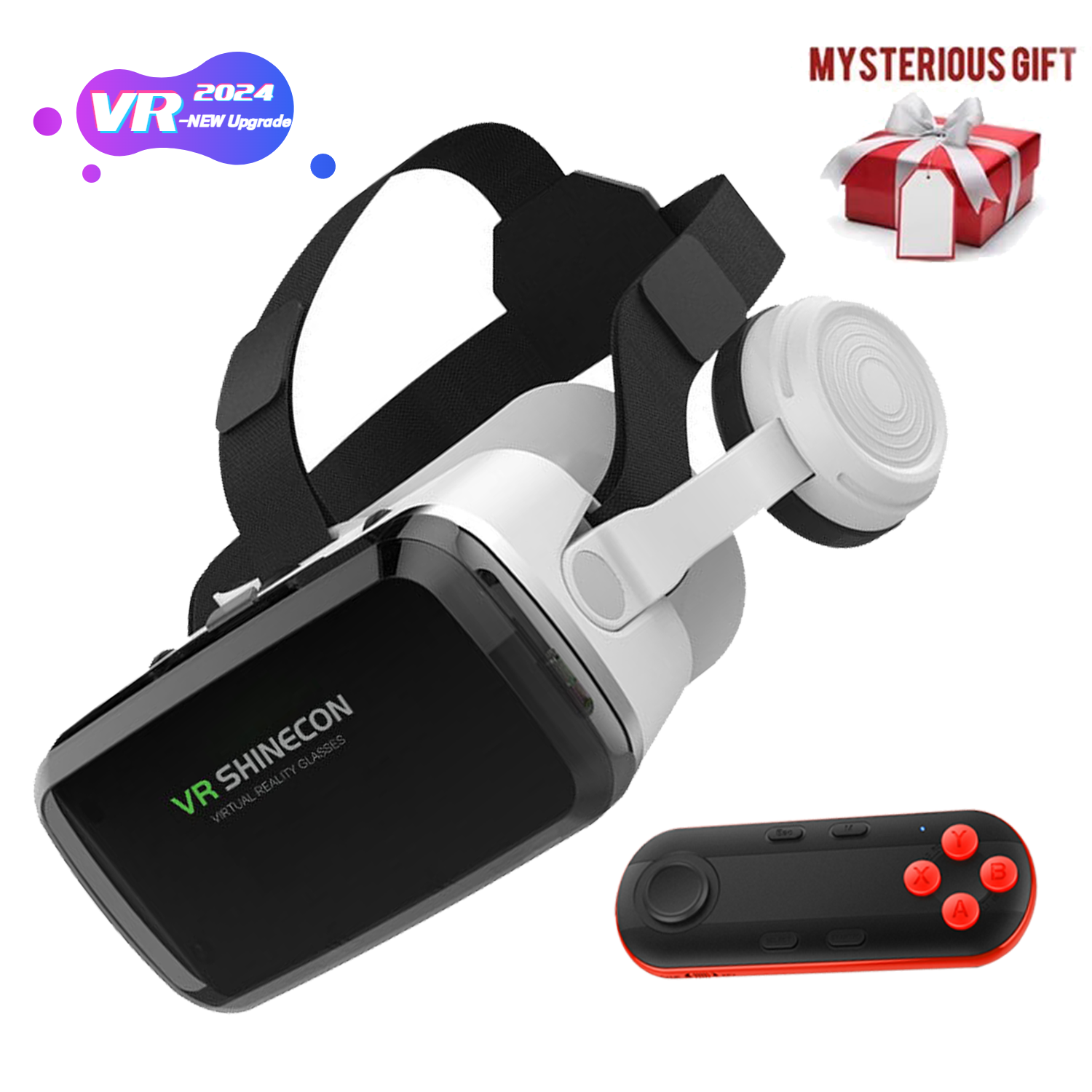 2024 VR Shinecon Viar Virtual Reality Glasses 3D For iPhone Android ...