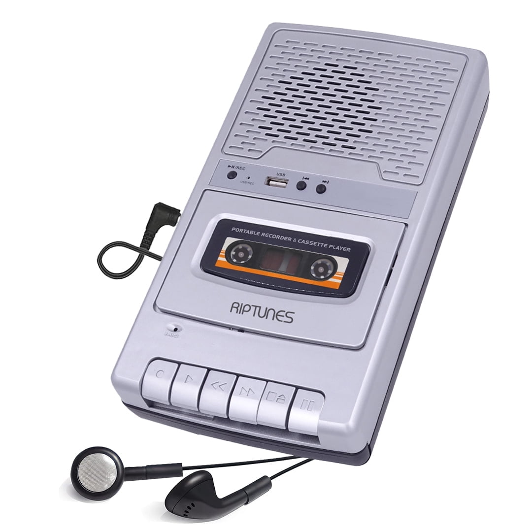 2024 Version: Riptunes Cassette Recorder Player, Tape to USB and Cassette to MP3 Converter, USB ...