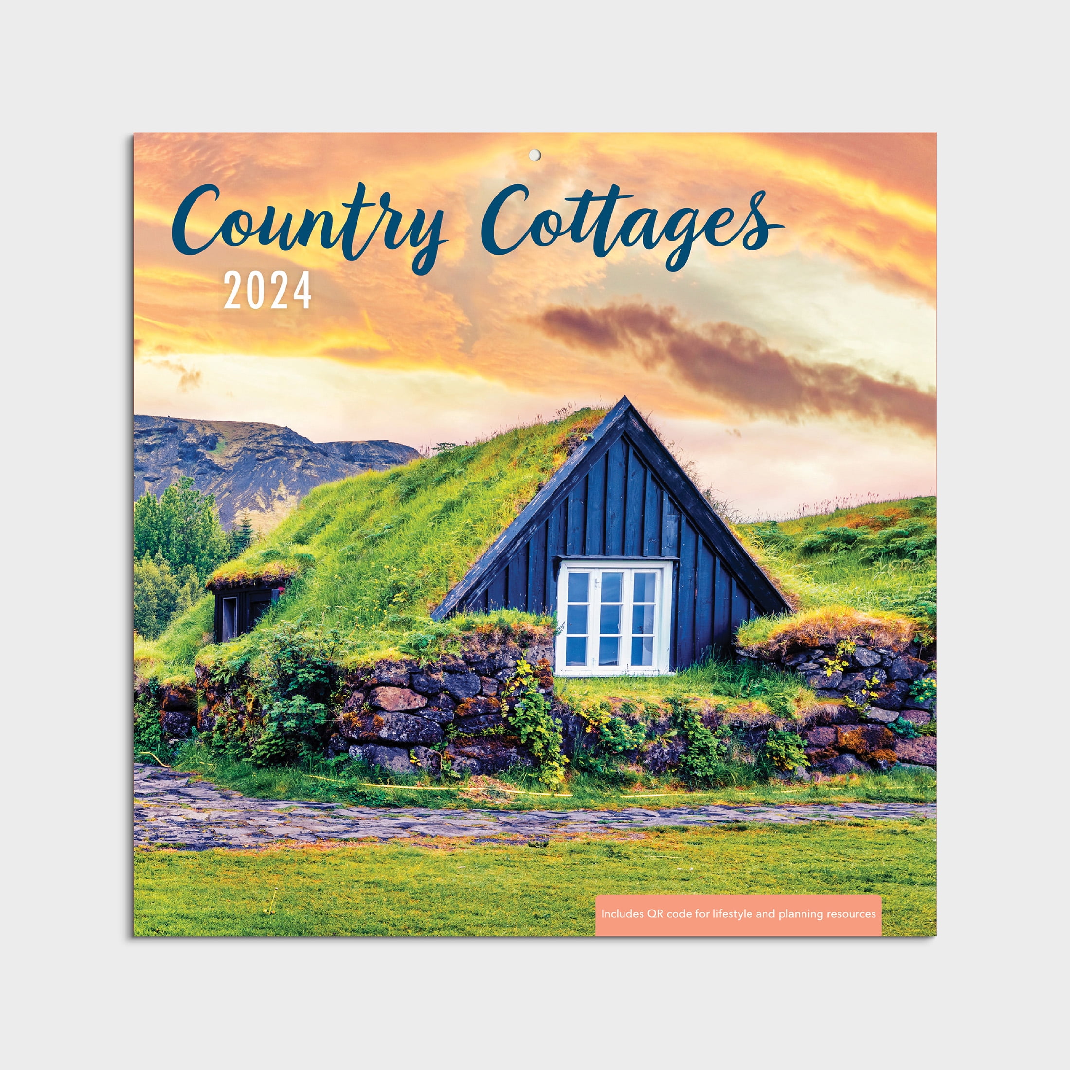 2024-Wall Calendar-Country Cottages-12x12 Hanging Wall Calendar by ...