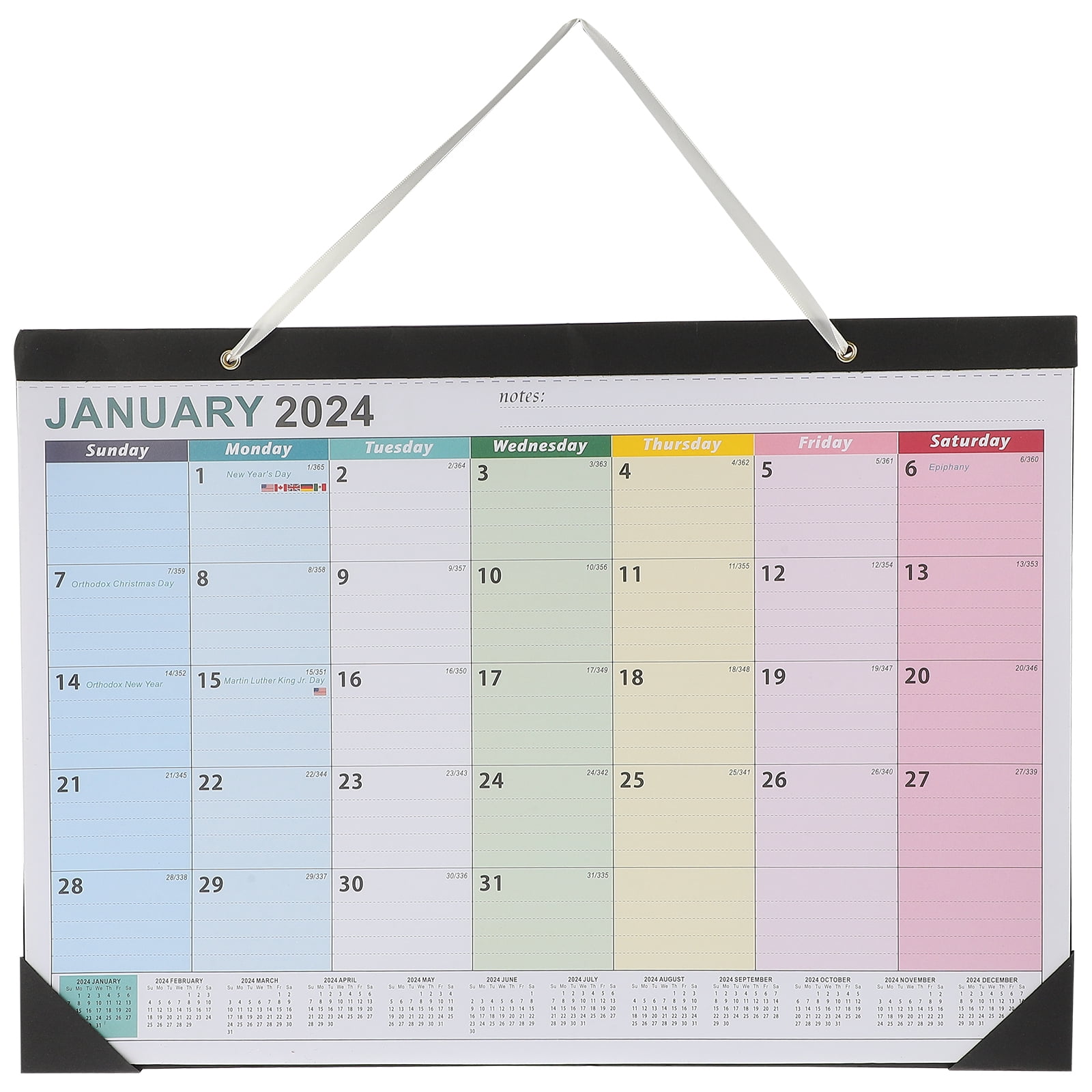 2024 Wall Calendar Household Daily Room Hanging Piqola to Do List Moon ...