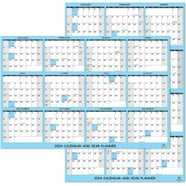AT-A-GLANCE 2024 WallMates Self-Adhesive Dry-Erase Yearly Calendar ...