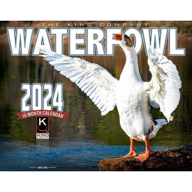 2024 Waterfowl Wall Calendar 16-Month X-Large Size 14x22, Duck Geese ...