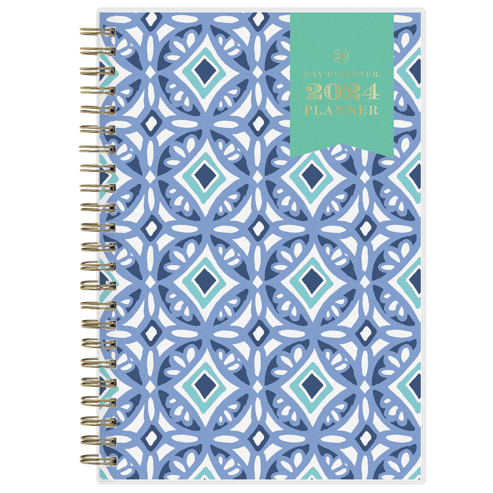 2024 Planner, 5x8, Day Designer for Blue Sky, Tile Design, w/ Goal ...