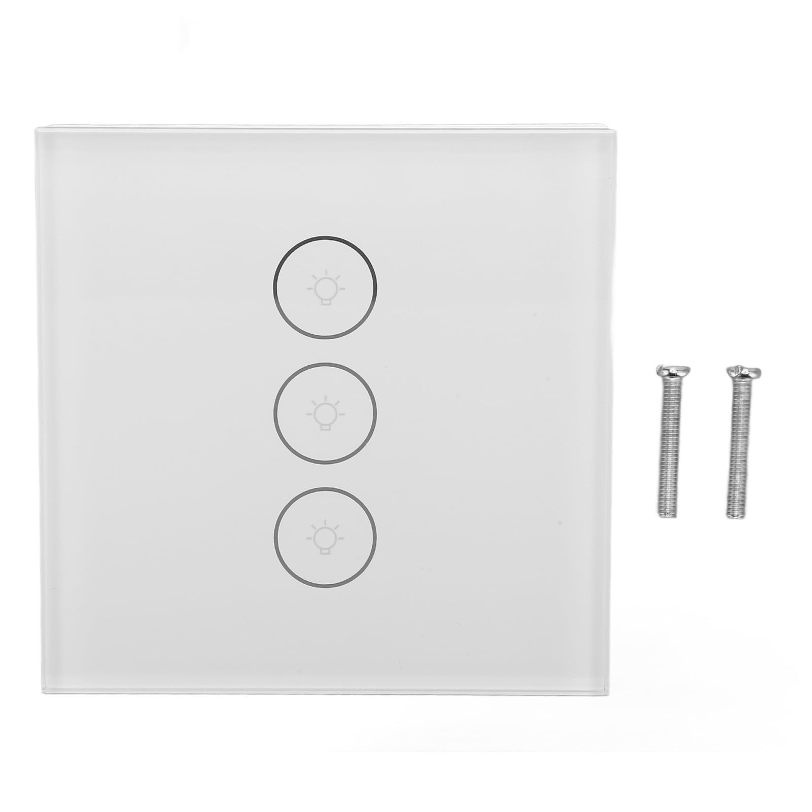 2024 WiFi Smart Wall Touch Light Switch 3 Gang Hands Free Voice Control ...