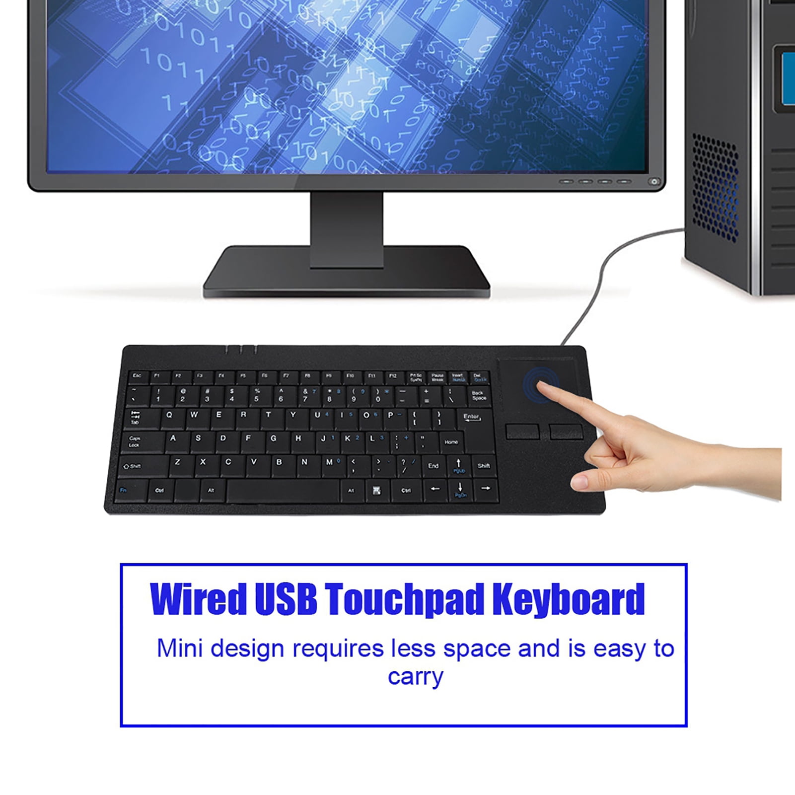 2024 Wired USB Built in Touchpad HUB Port Keyboard 86 Key Mute Ultra ... 2024 Wired USB Built in Touchpad HUB Port Keyboard 86 Key Mute Ultra ...