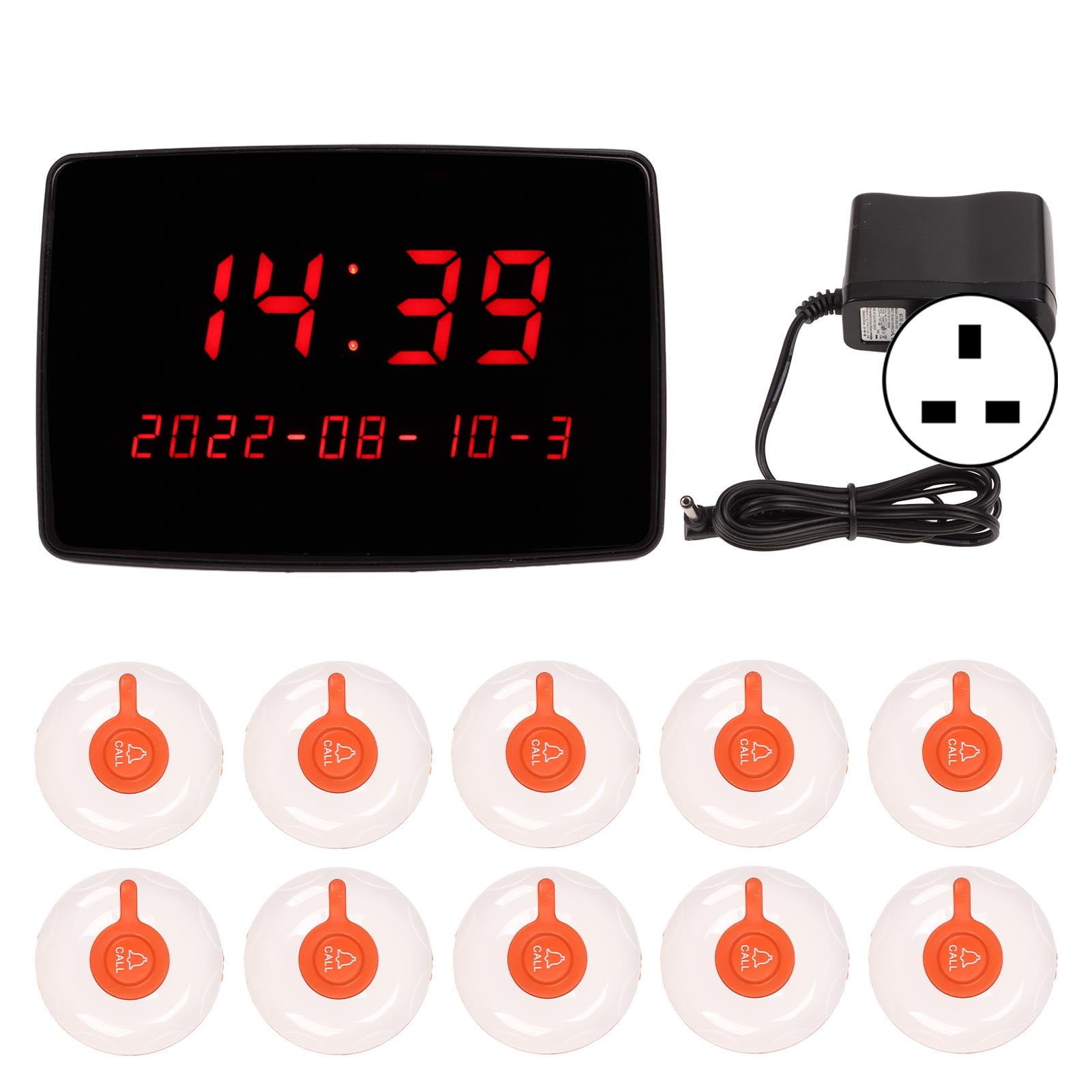 2024 Wireless Calling System 10Pcs Waterproof Call Buttons 1 Display ...