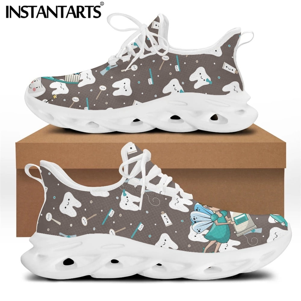 2024 Women Casual Dental Shoes Pink Teeth Dentist Fairy Brand Design ...