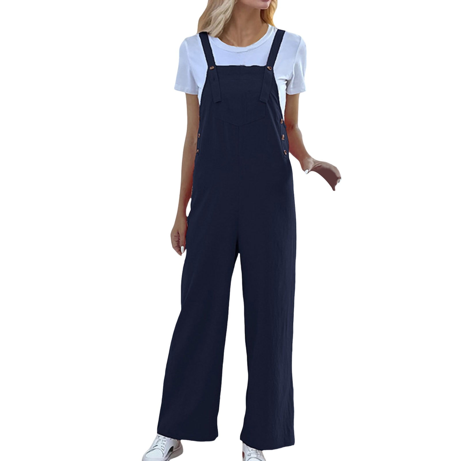 2024 Women Pants Casual Classy Overalls Overalls Fashionable Suspenders ...
