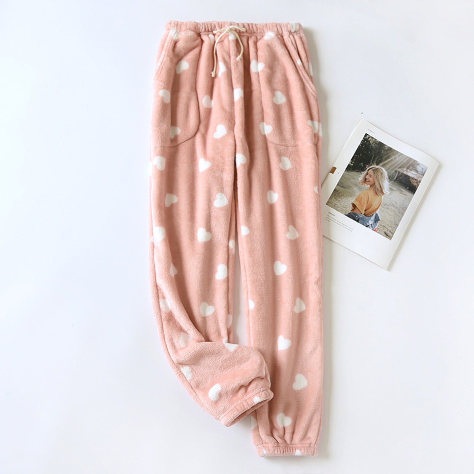 2024 Women's Flannel Sleepwear Pants, Sleep Pants Fancy Dress Warm ...