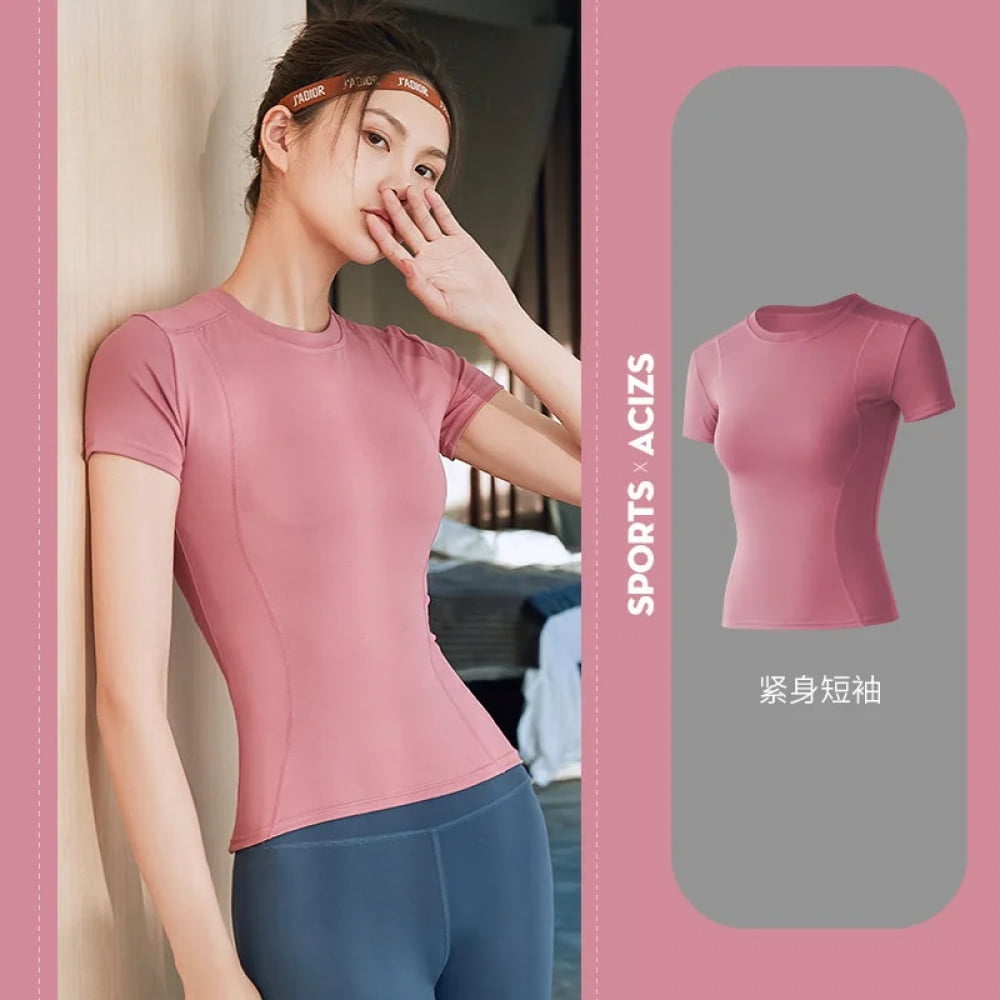 2024 Women's Sports Fitness Clothing Slim Running Sweat Absorbing ...