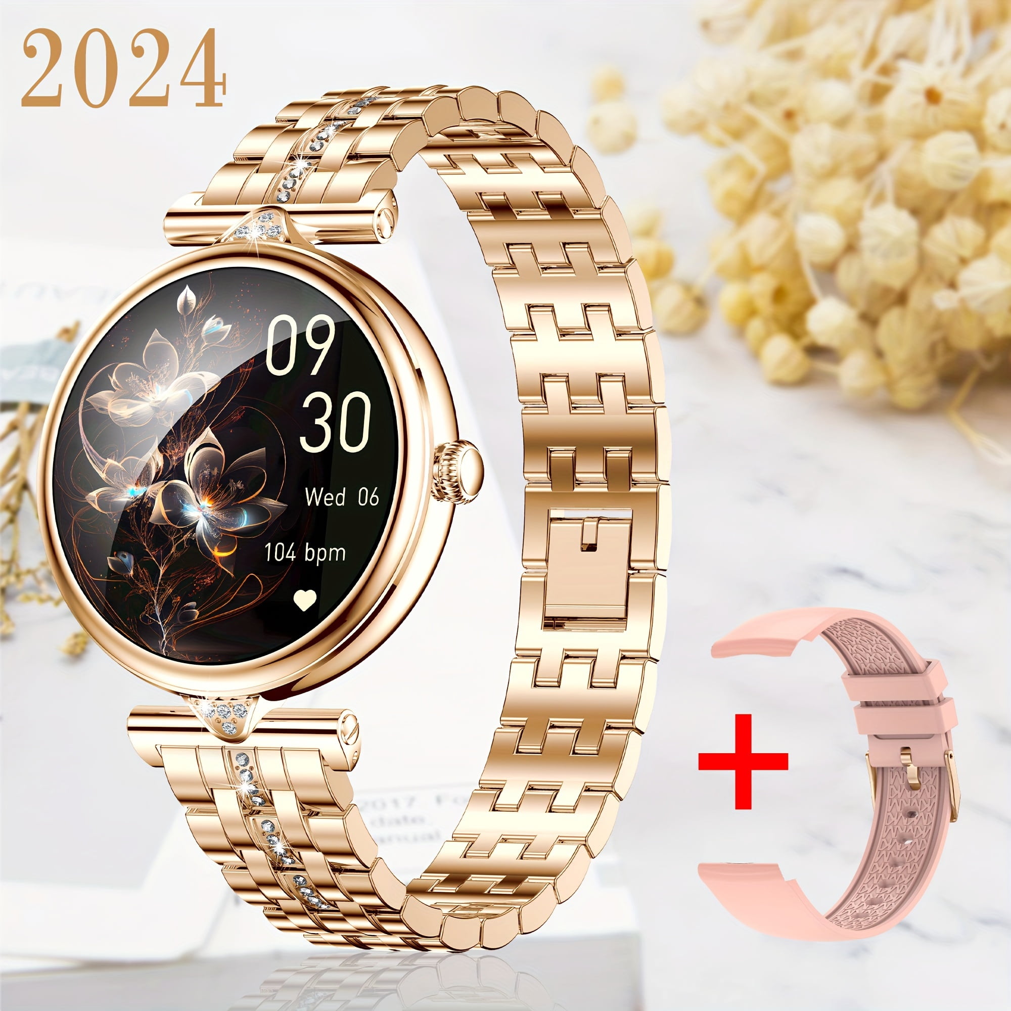 2024 Women's Touch Screen Smart Watch - 1.28'' Display, Call & Message ...