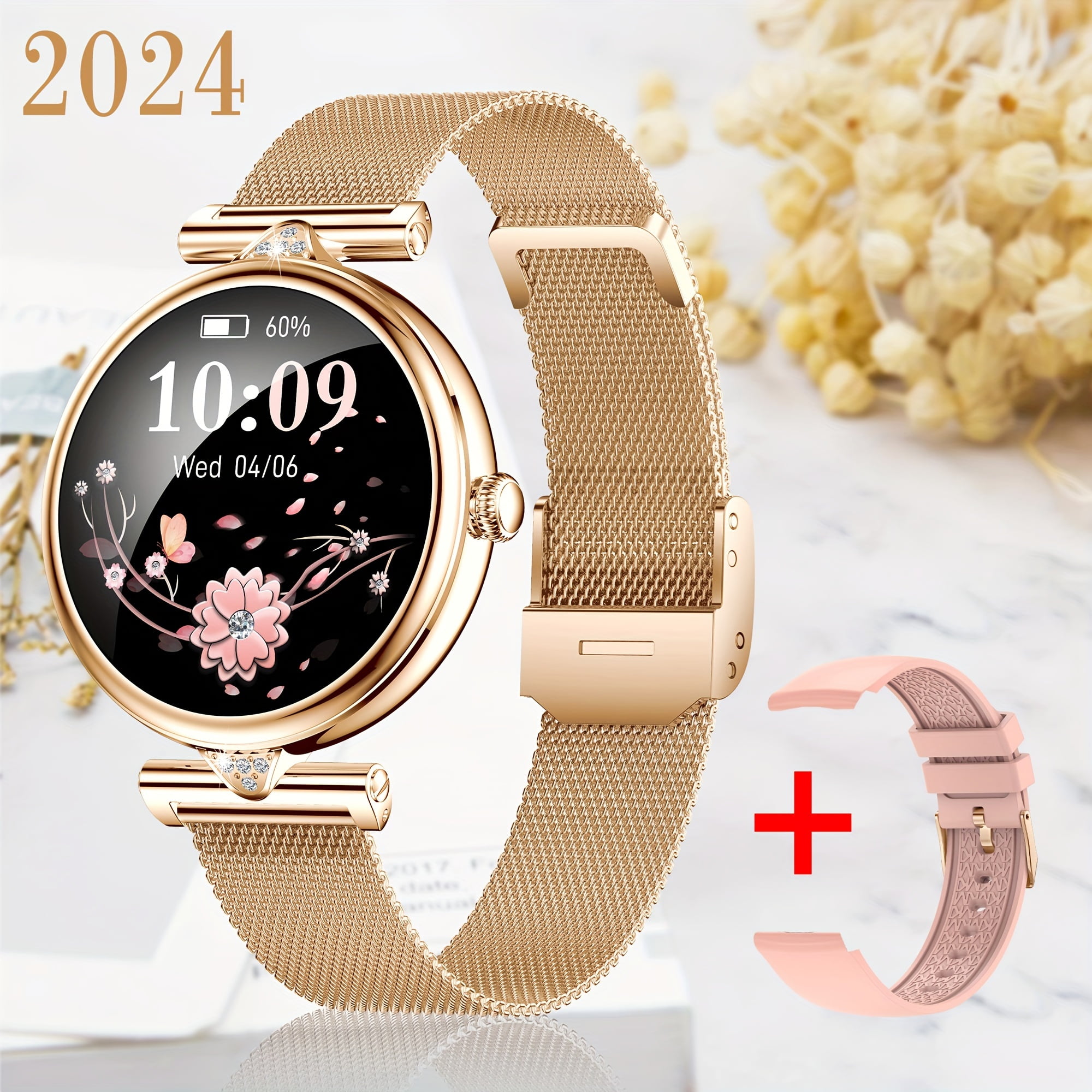 2024 Women's Touch Screen Smart Watch - 1.28'' Display, Call & Message ...