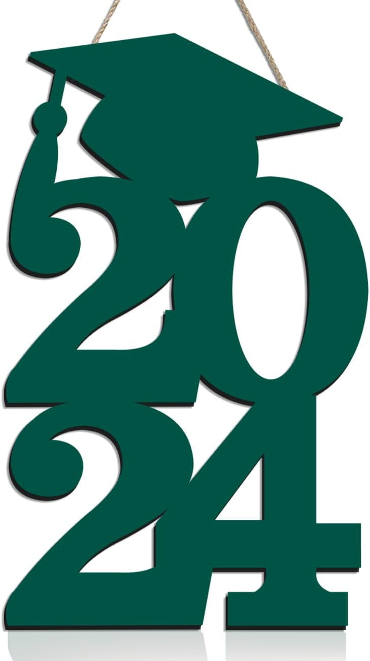 2024 Wood Sign Green Gradutaion Decorations Class of 2024 Wooden Signs ...