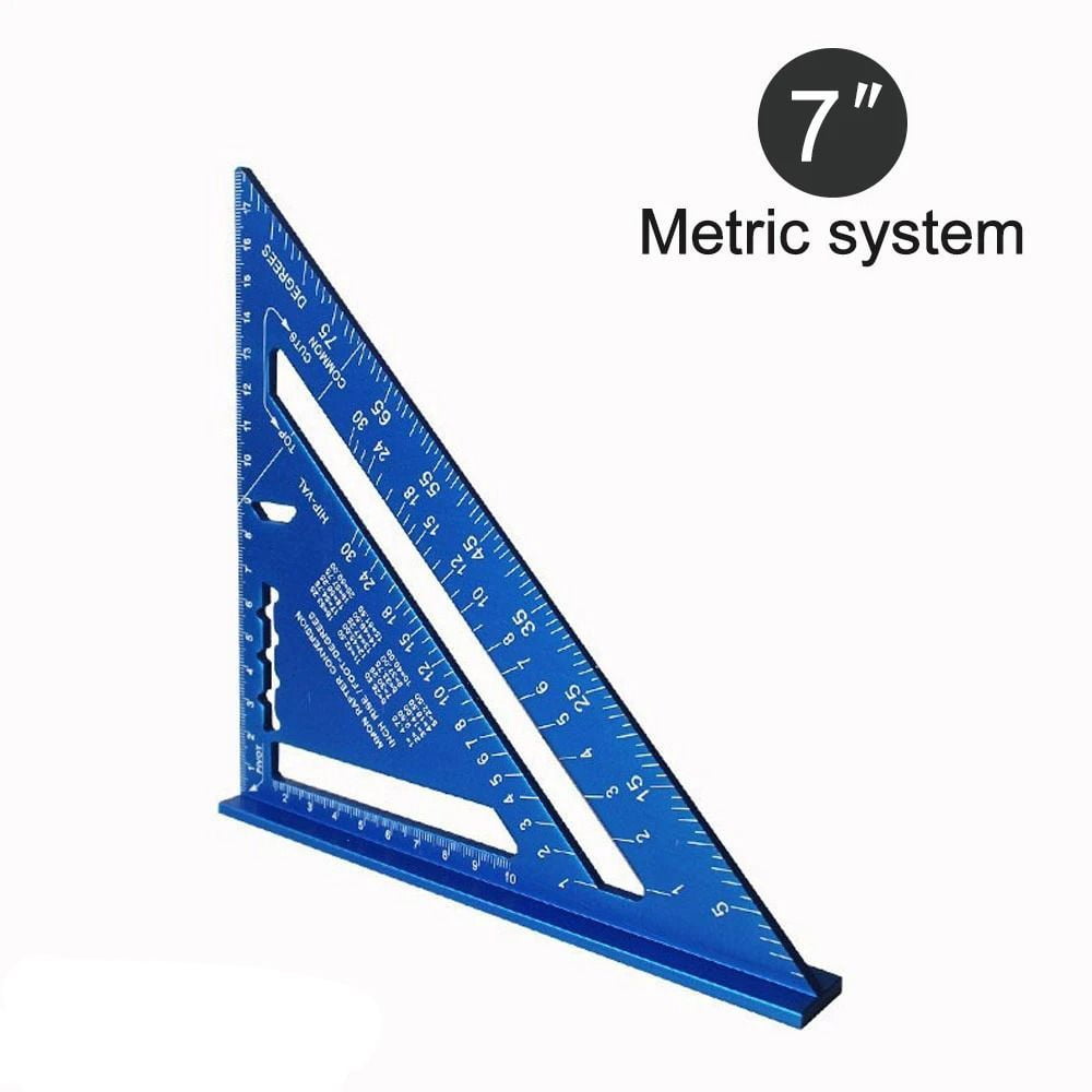 2024 Woodworking Tools Precision Inch Metric Angle Ruler 7Inch Triangle ...