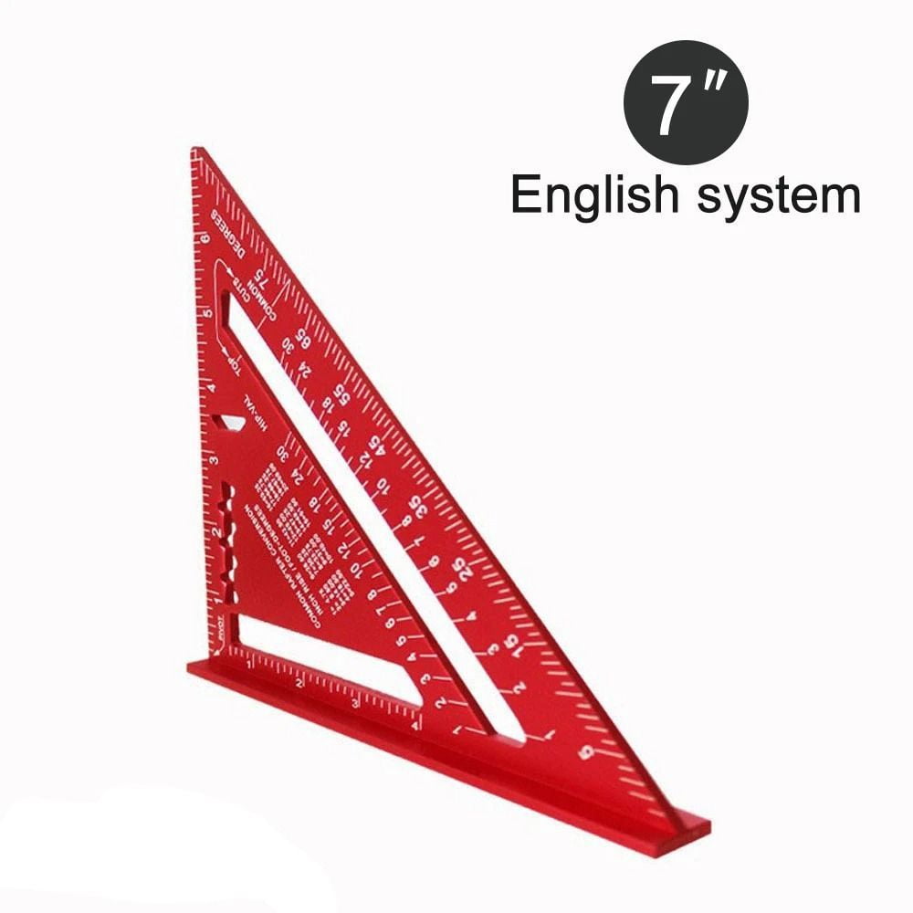 2024 Woodworking Tools Precision Inch Metric Angle Ruler 7Inch Triangle ...