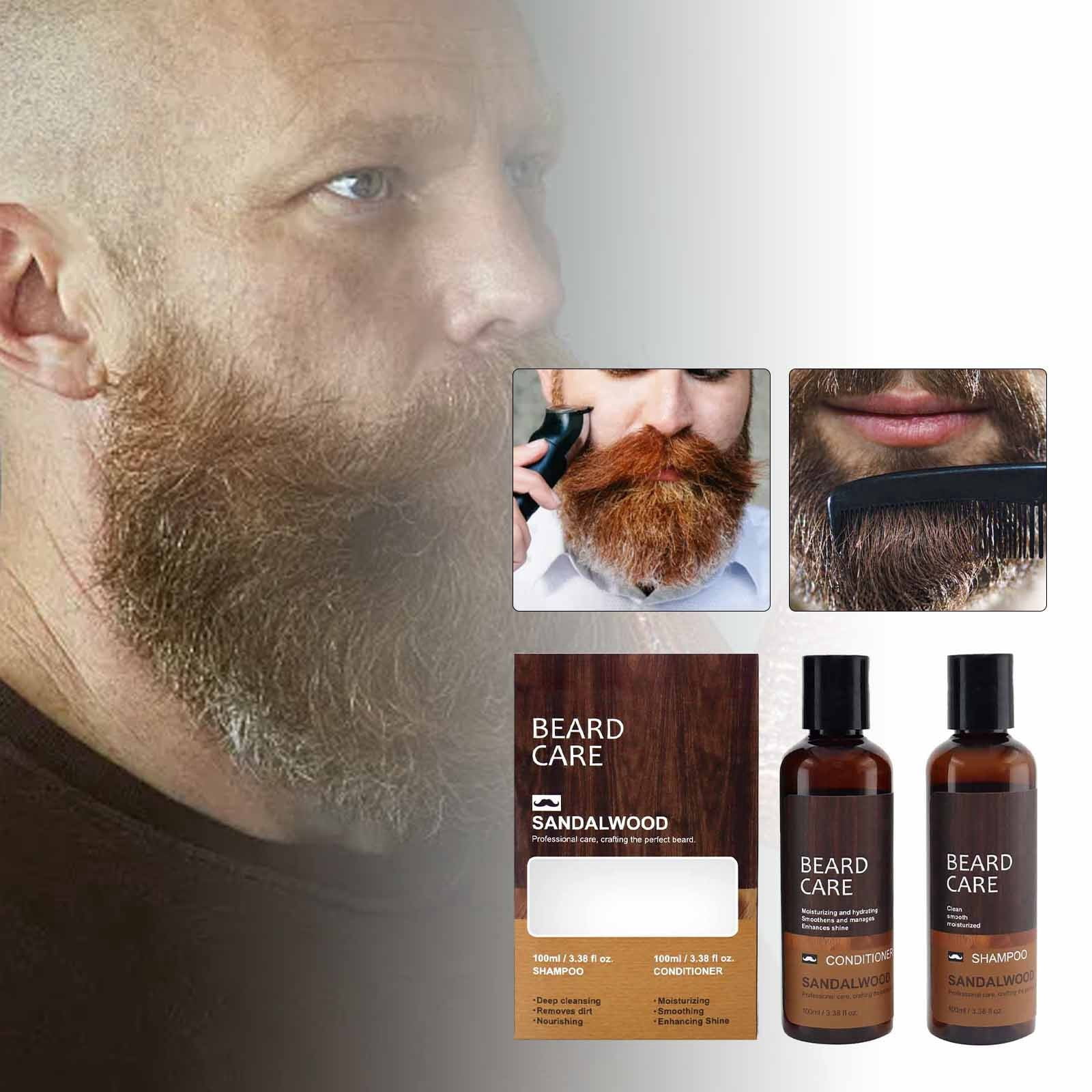 2024 YURHERSU Sandalwood Beard Shampoo Beard Cleansing And Care Set ...
