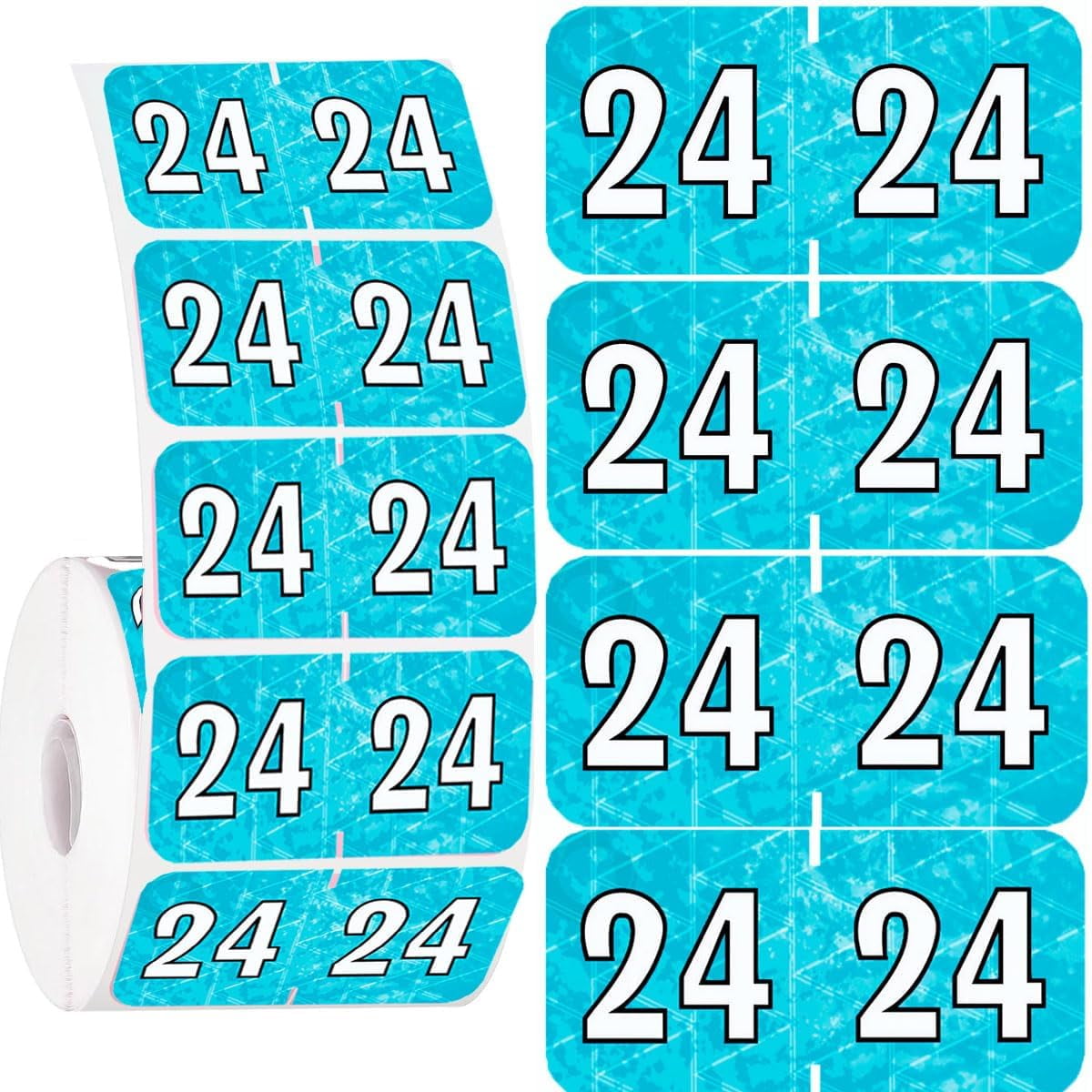 FENGHEMINGA 2024 Year Self Adhesive Labels, 500Pcs Sticky File Folder ...
