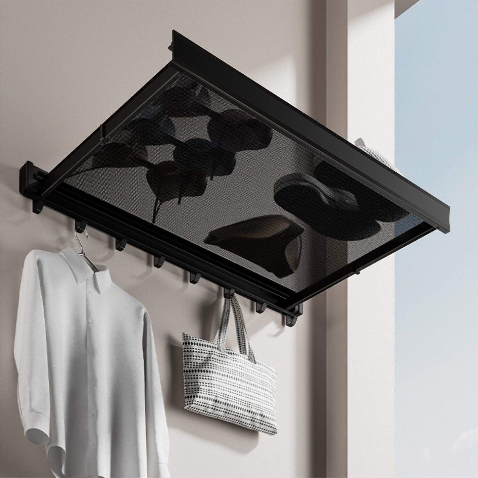 2024 arion Hook Balcony Cool HangerMulti-Function Folding Drying Rack ...