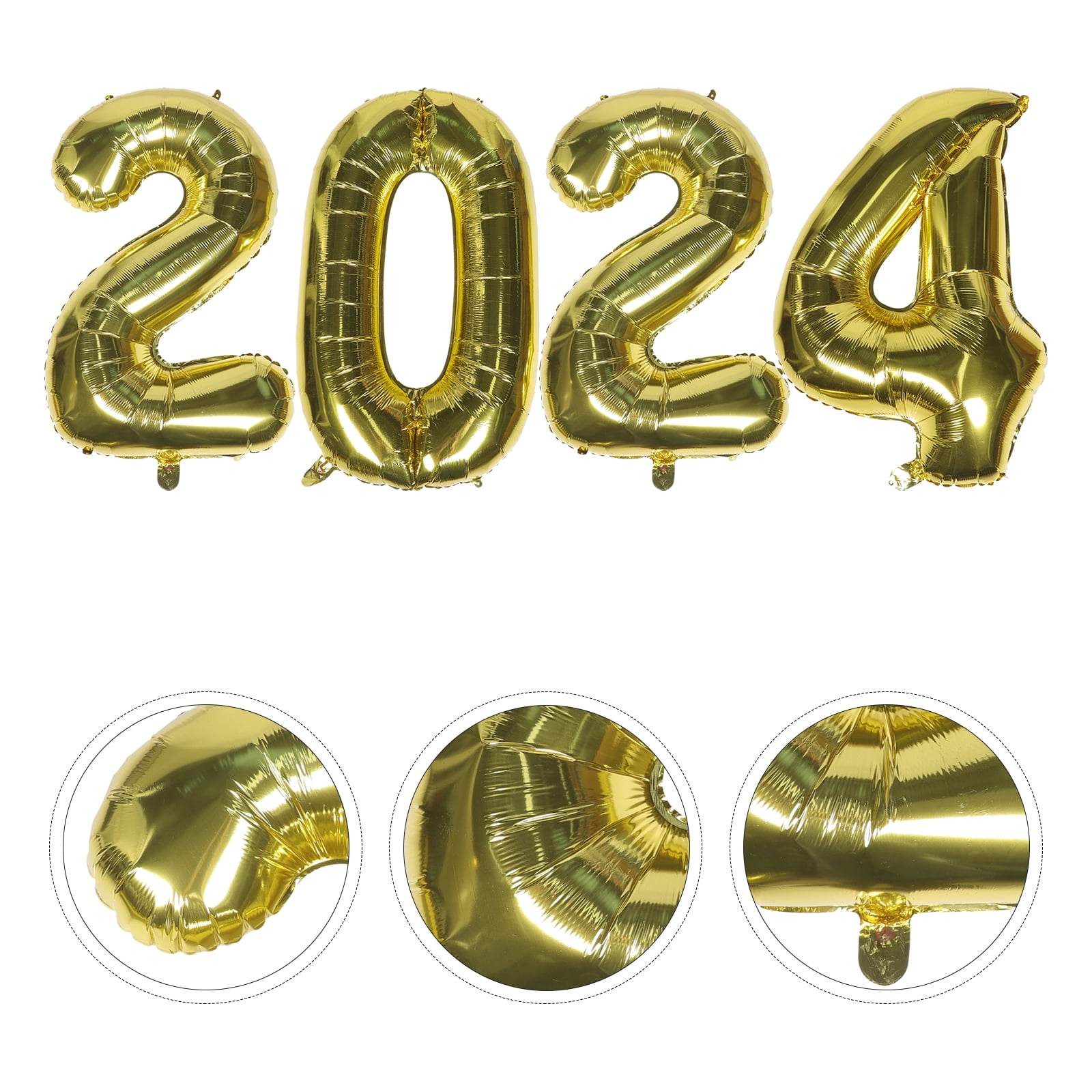 CIMAXIC Golden 2024 Number Foil Balloons for New Year and Graduation ...