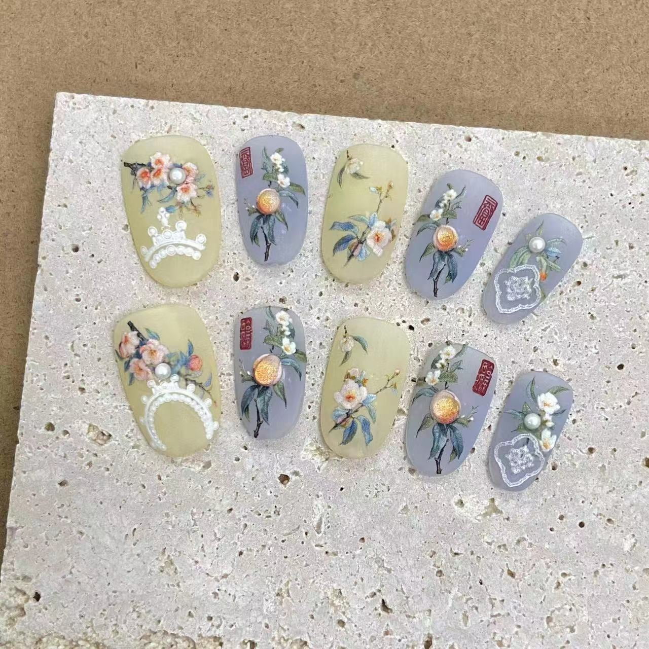 2024 new handmade wearable nail explosive versatile retro nail stickers ...