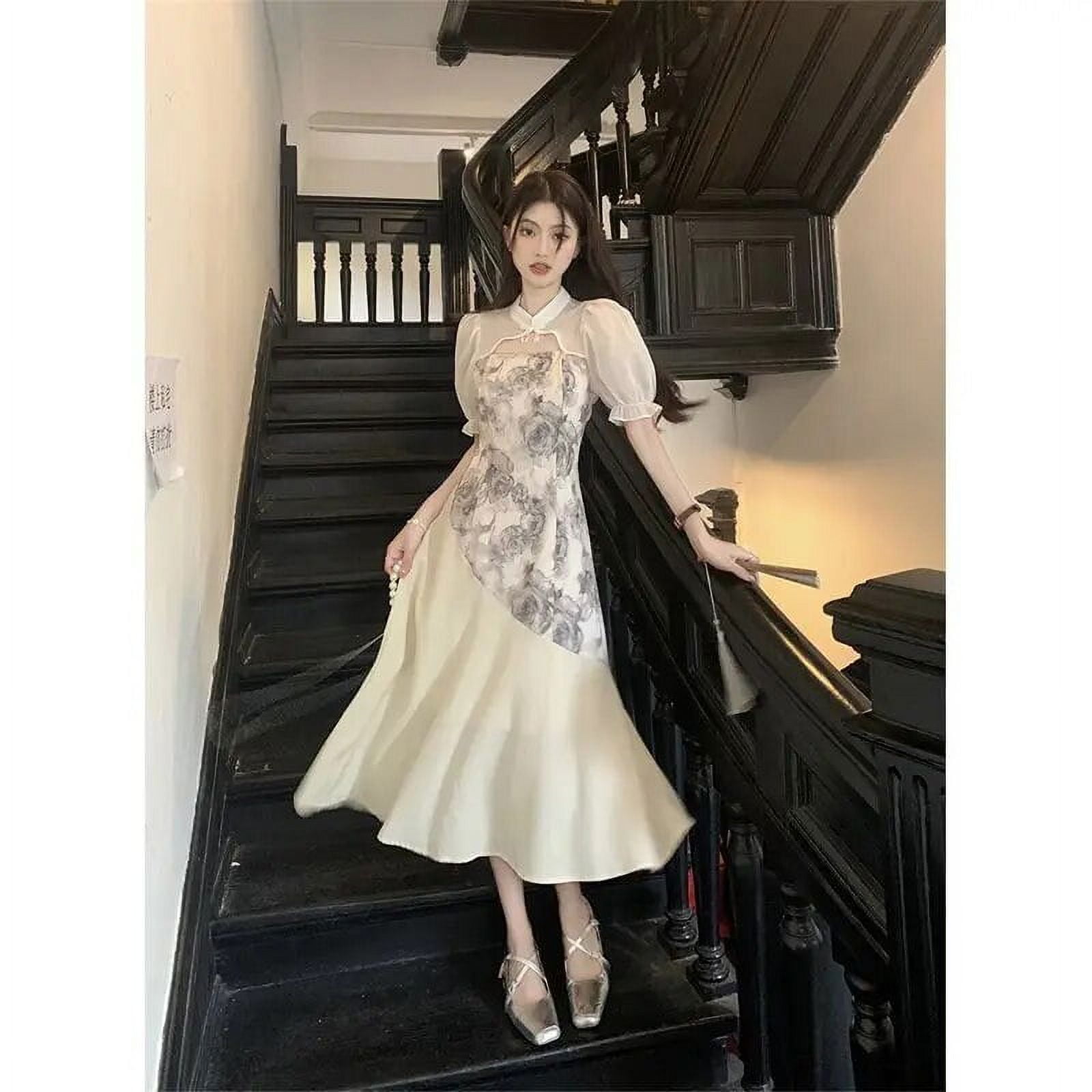 2024 new style qipao dress women elegant casual daily cheongsam dress ...