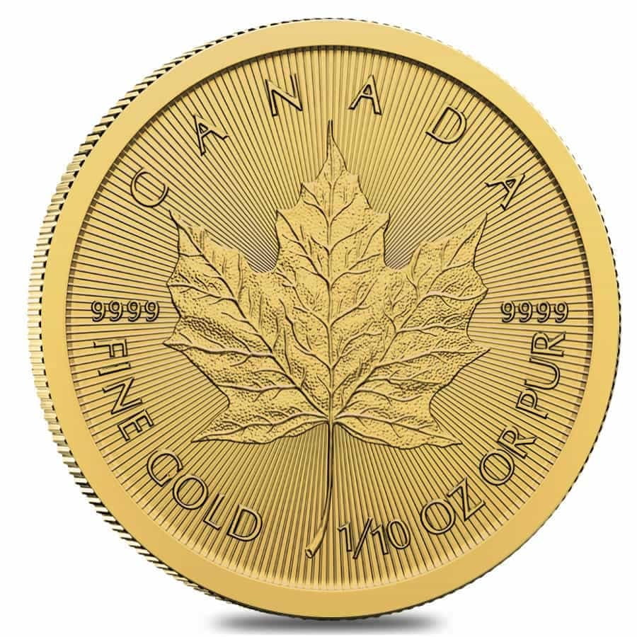 2025 1/10 oz Canadian Gold Maple Leaf $5 Coin BU (Sealed) - Walmart.com