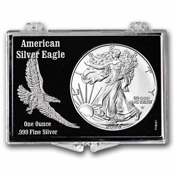2026 1 oz Silver Eagle - w/Snap-Lock, Embossed Eagle Design - Walmart.com