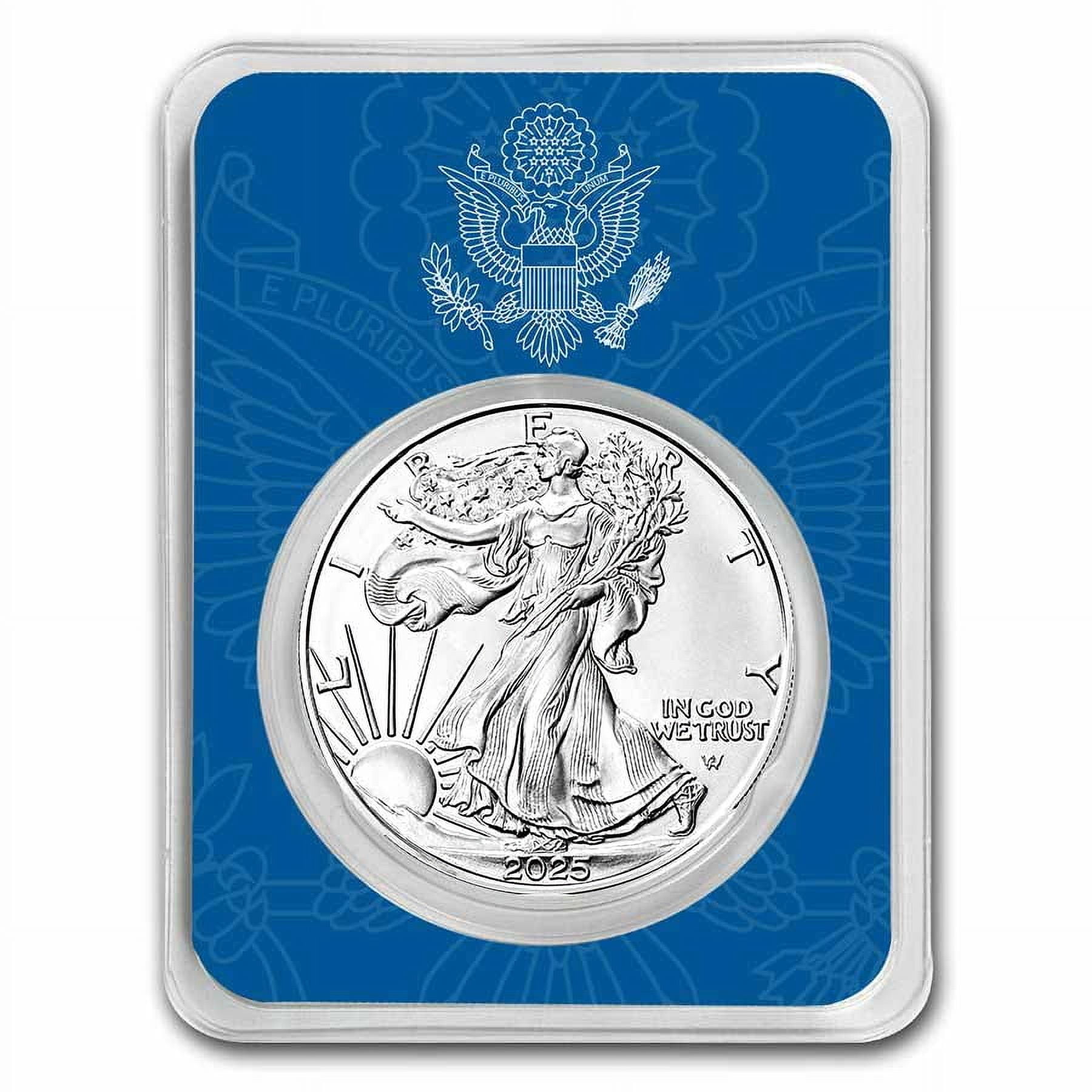 2025 1 oz Silver Eagle - w/United States Seal Card, In TEP - Walmart.com